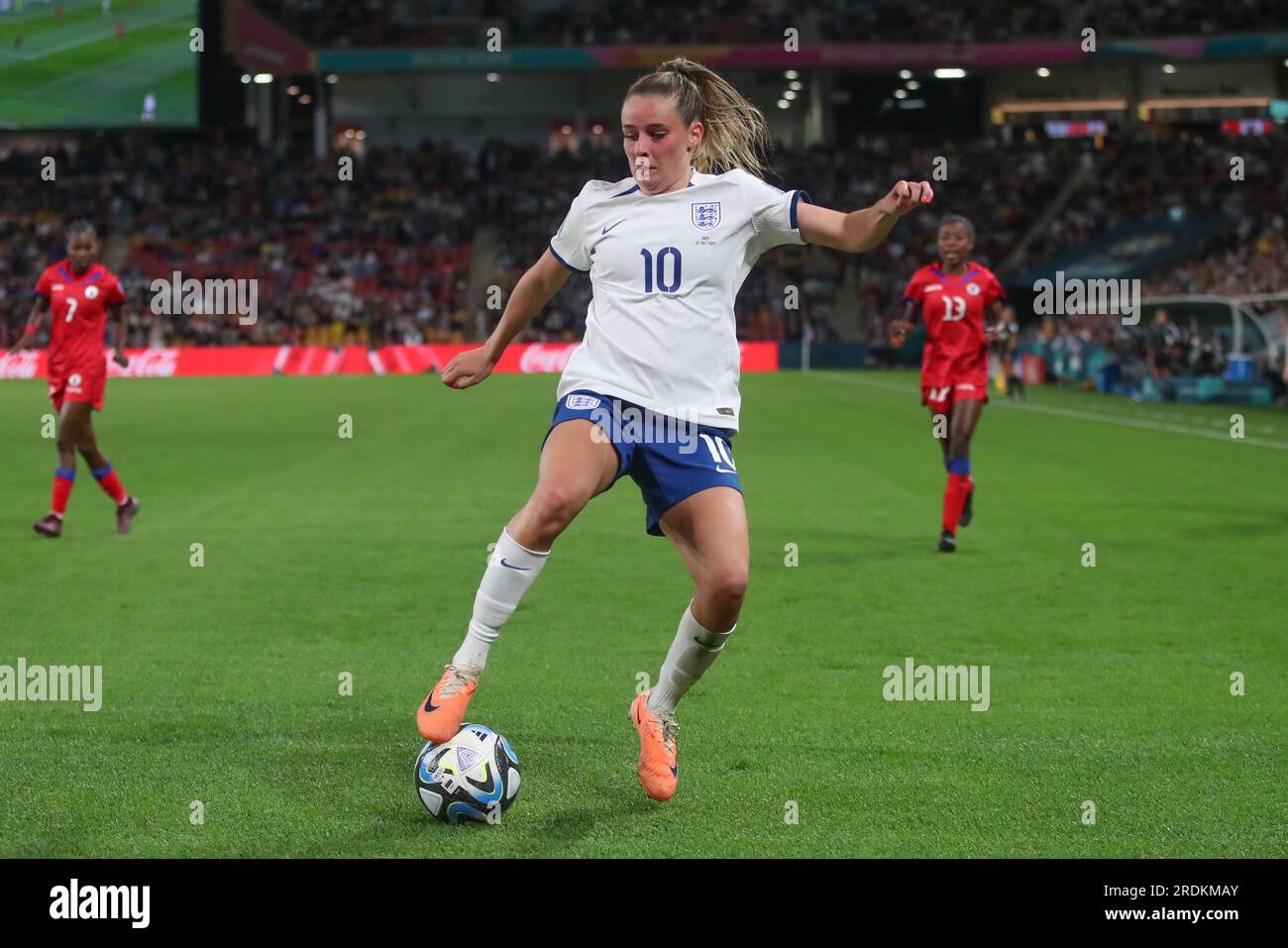 Ella Toone #10 of England holds the ball during the FIFA Women's World ...