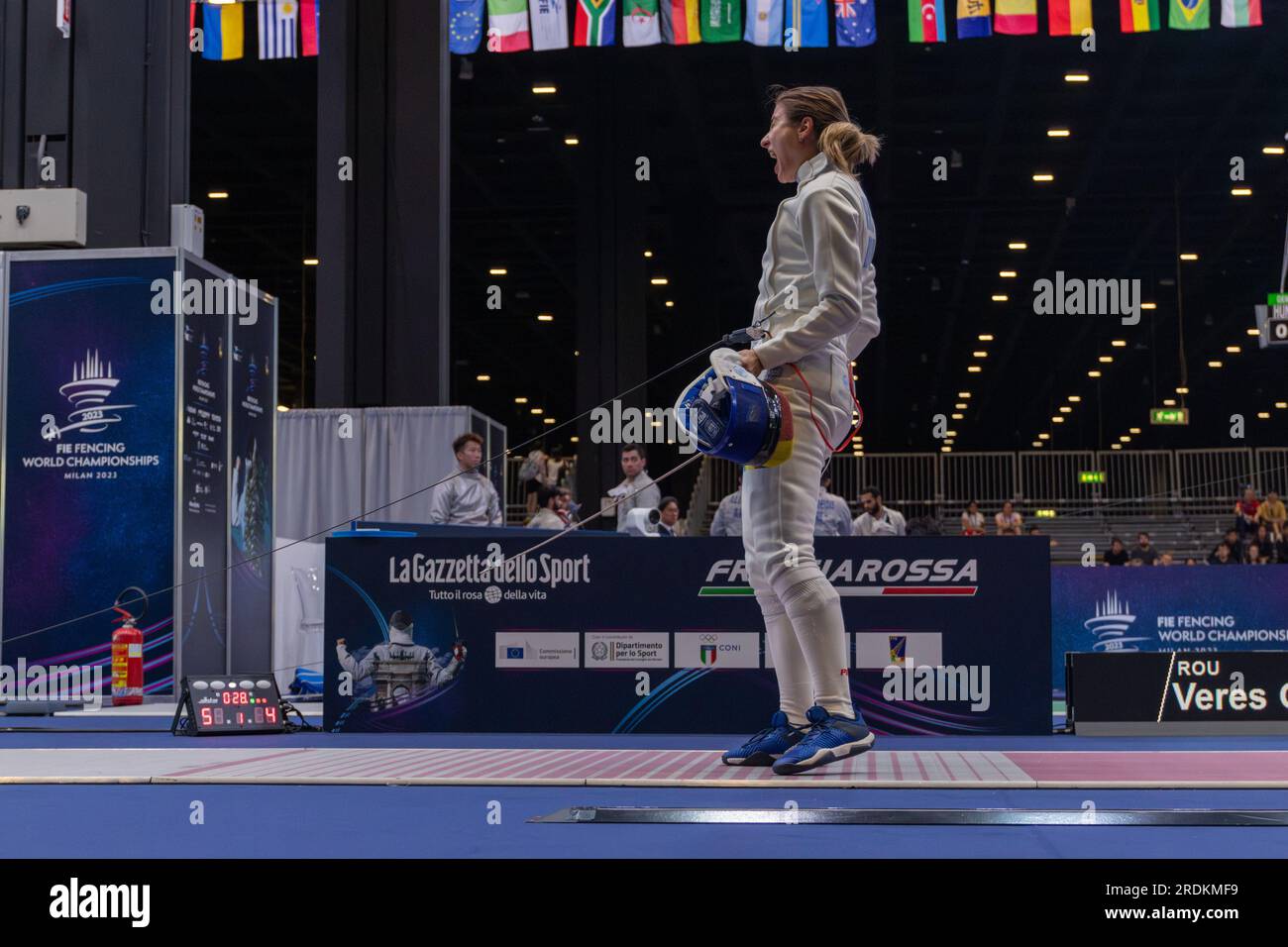 Milan, Italy. 22nd July, 2023. Veres Greta (ROU) during FIE Senior ...