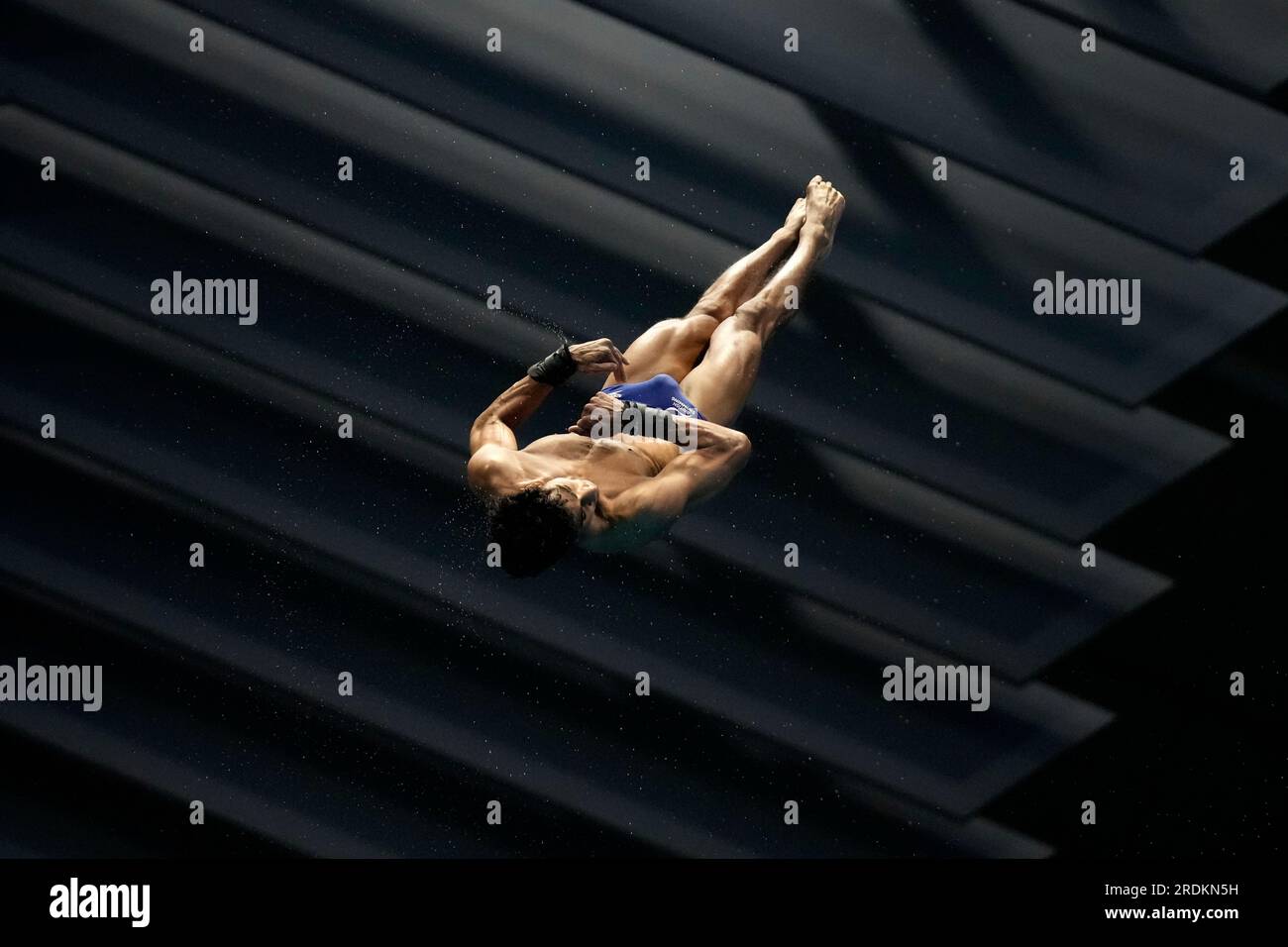 Kyle Kothari of Great Britain competes in the men's 10m platform final ...
