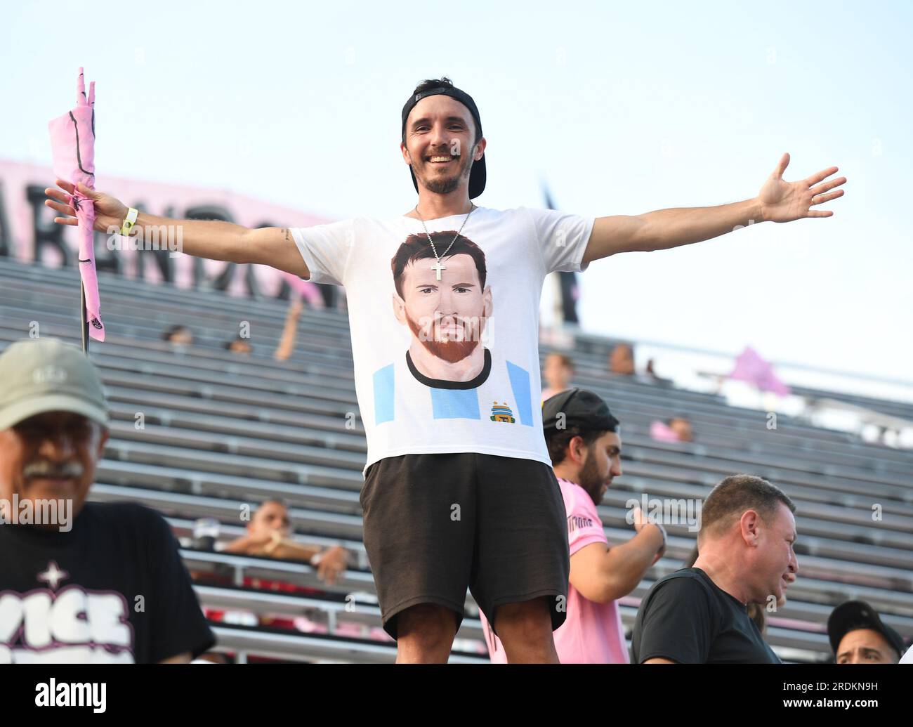 Fort Lauderdale FL, USA. 21st July, 2023. Fans are seen as Lionel Messi ...