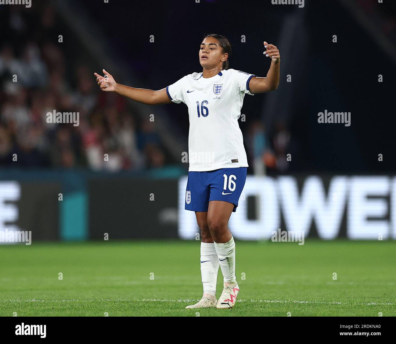 Jess Carter #16 of England raising her hands during the FIFA Women's ...