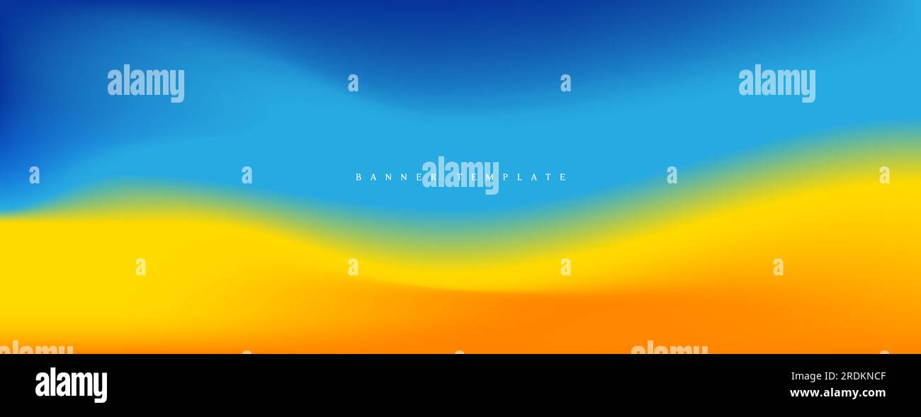 abstract blue yellow banner background. vector illustration Stock ...