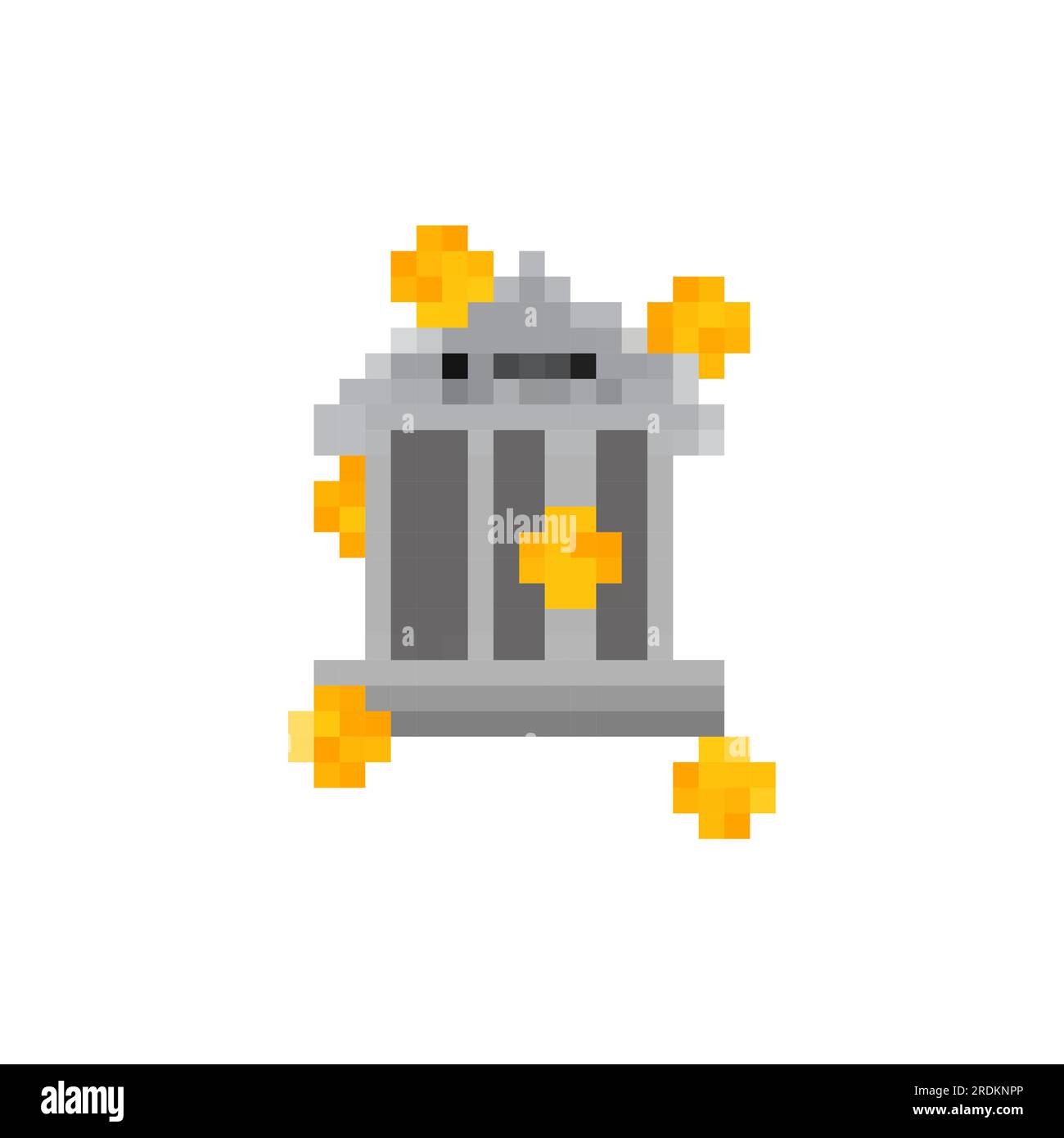 Bank icon pixel art isolated. Finance symbol pixelated. 8 bit Sign for ...