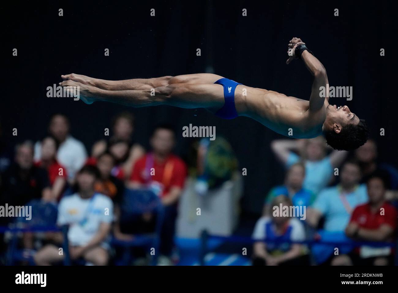 Kyle Kothari of Great Britain competes in the men's 10m platform final ...