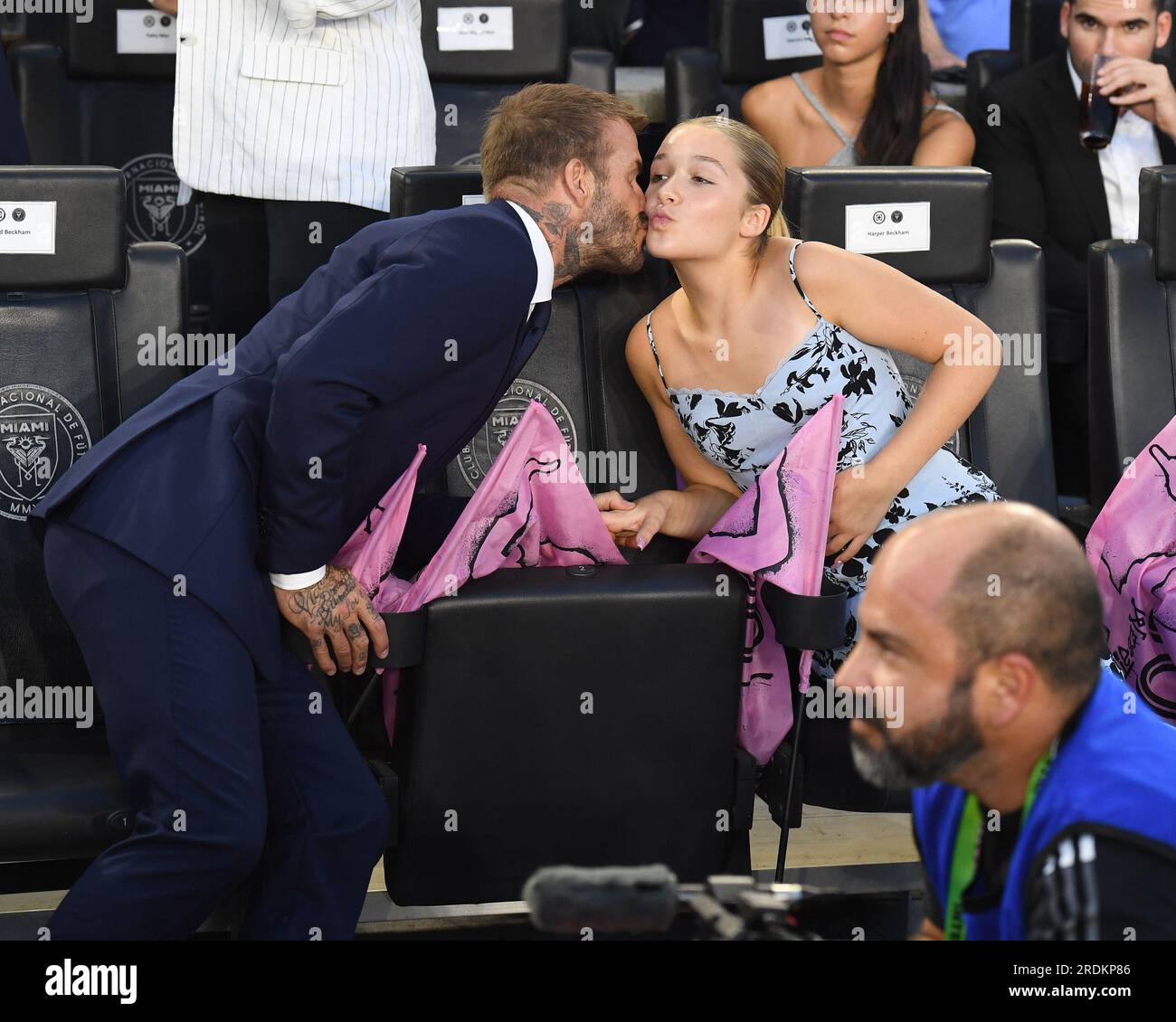 Fort Lauderdale FL, USA. 21st July, 2023. David Beckham and Harper ...