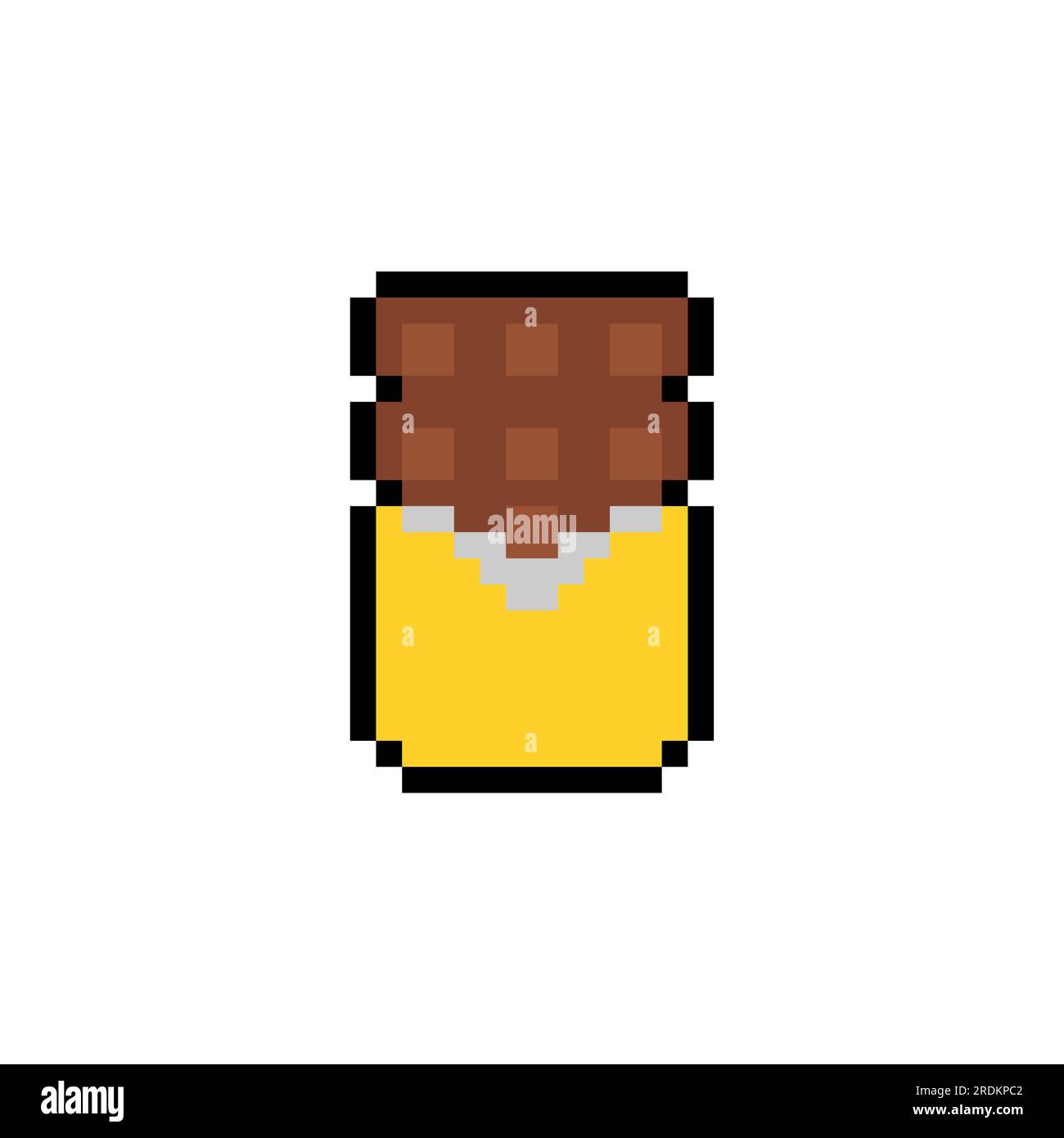 Chocolate pixel art icon isolated. 8 bit food sign. pixelated Symbol ...