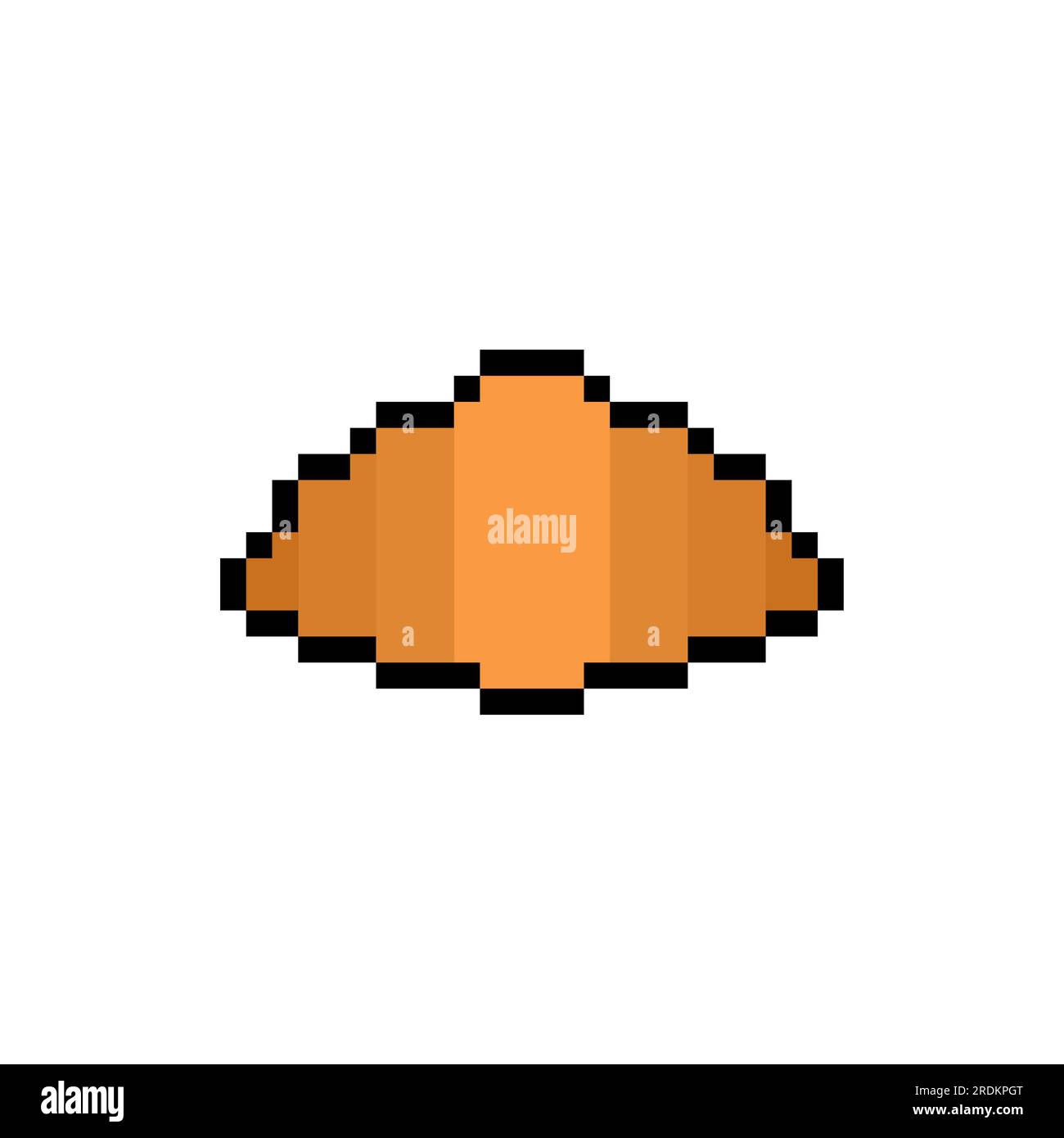 Croissant pixel art icon isolated. 8 bit food sign. pixelated Symbol ...