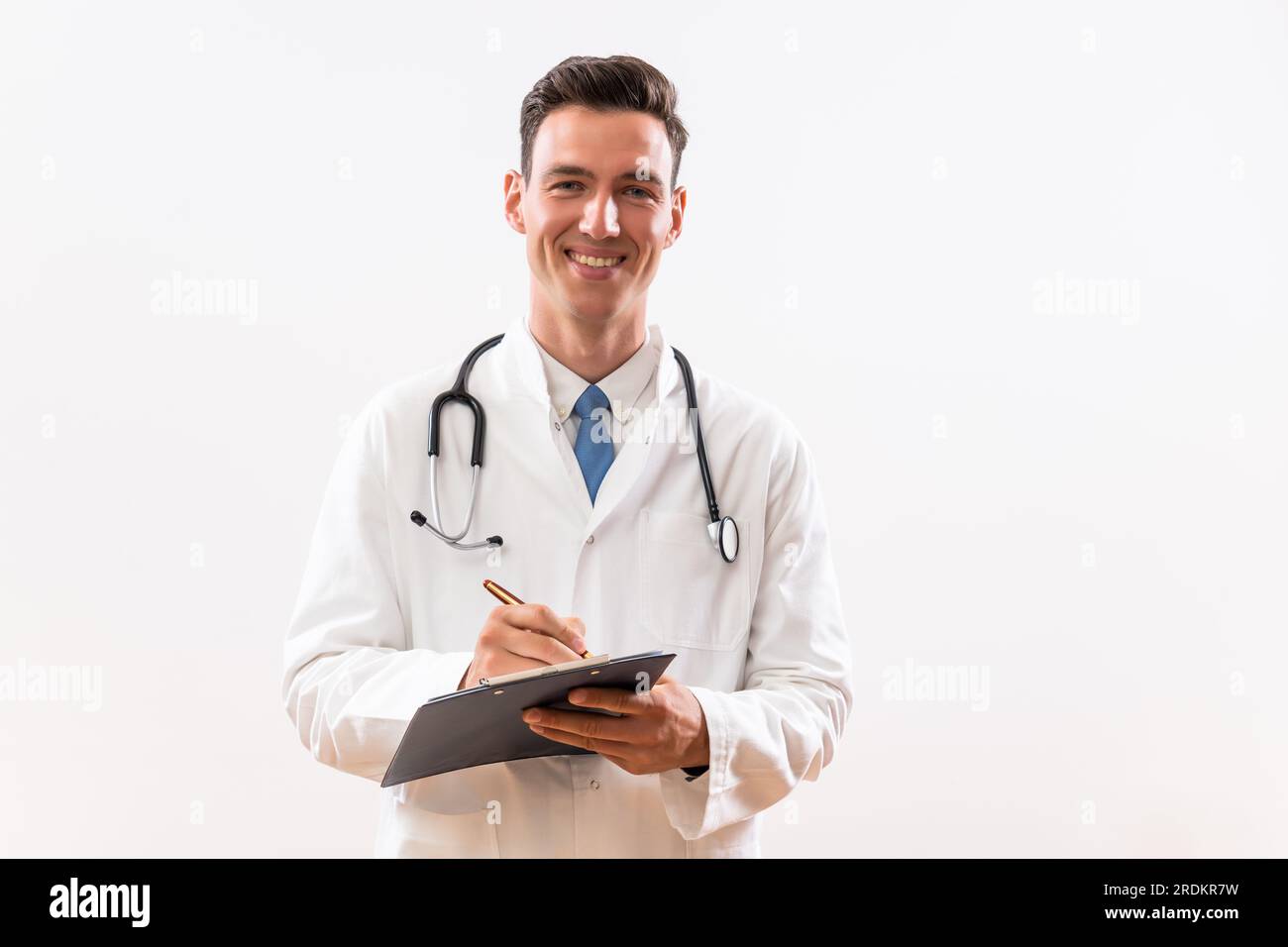 Image of doctor writing notes Stock Photo - Alamy