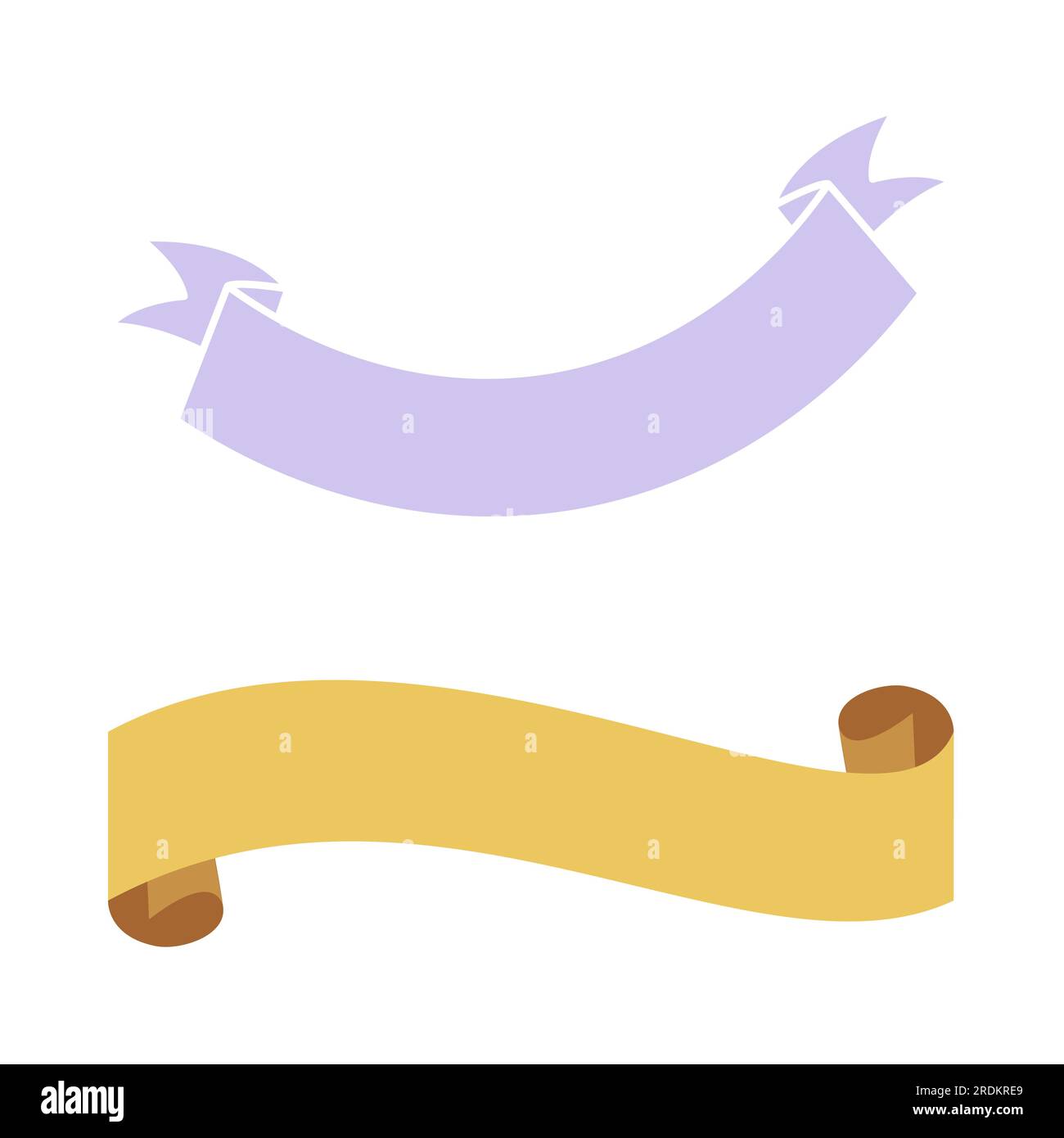 Flat Ribbon Banner Clipart