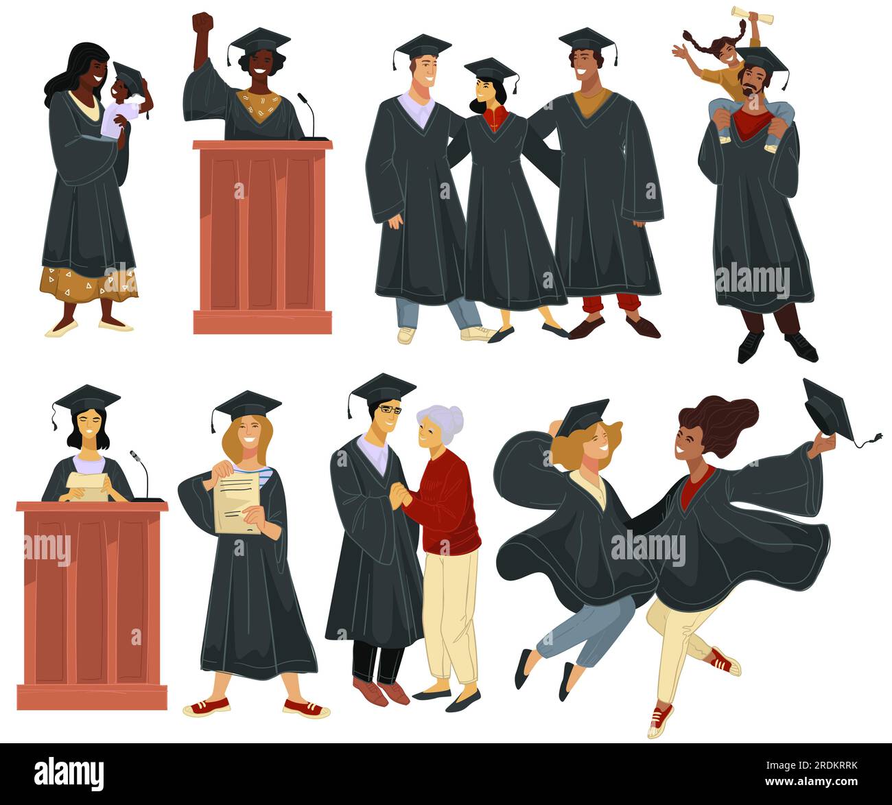 Uni university graduate graduation Stock Vector Images - Alamy