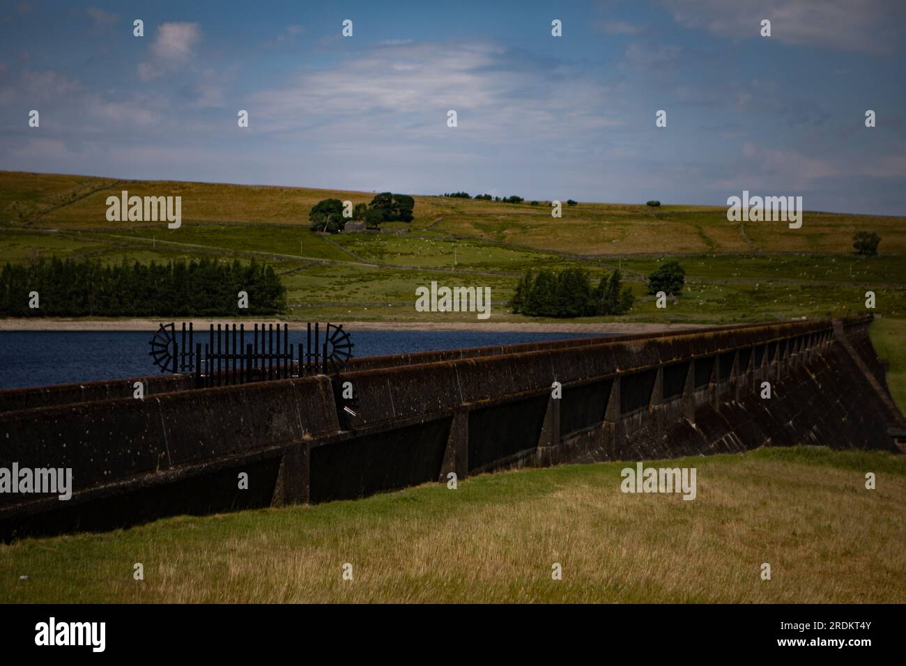 Dam at Wet Sleddale Reservoir, Shap, Cumbria built in 1966 Stock Photo ...