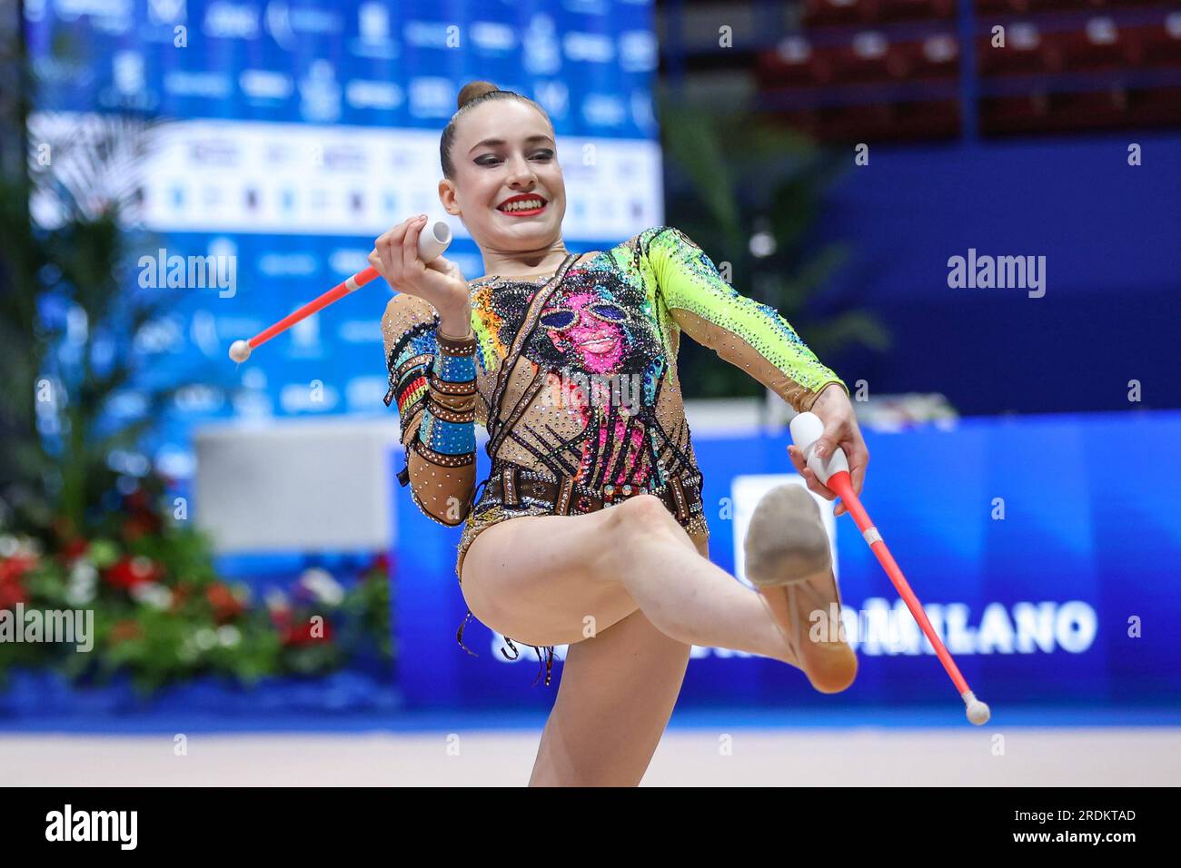Milan, Italy. 22nd July, 2023. VARFOLOMEEV Daria (GER) during Rhythmic ...