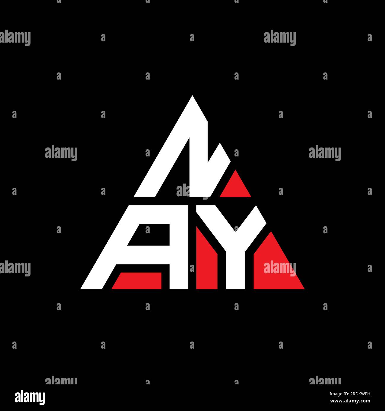 NAY triangle letter logo design with triangle shape. NAY triangle logo ...