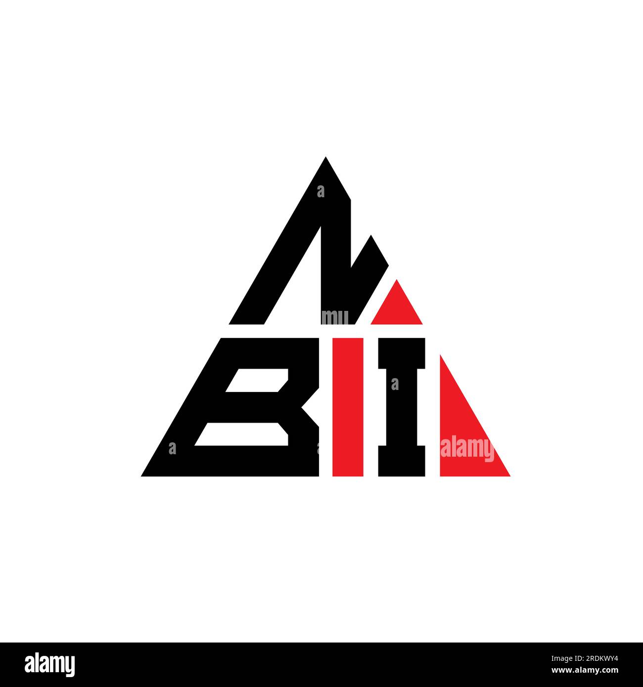 NBI triangle letter logo design with triangle shape. NBI triangle logo ...