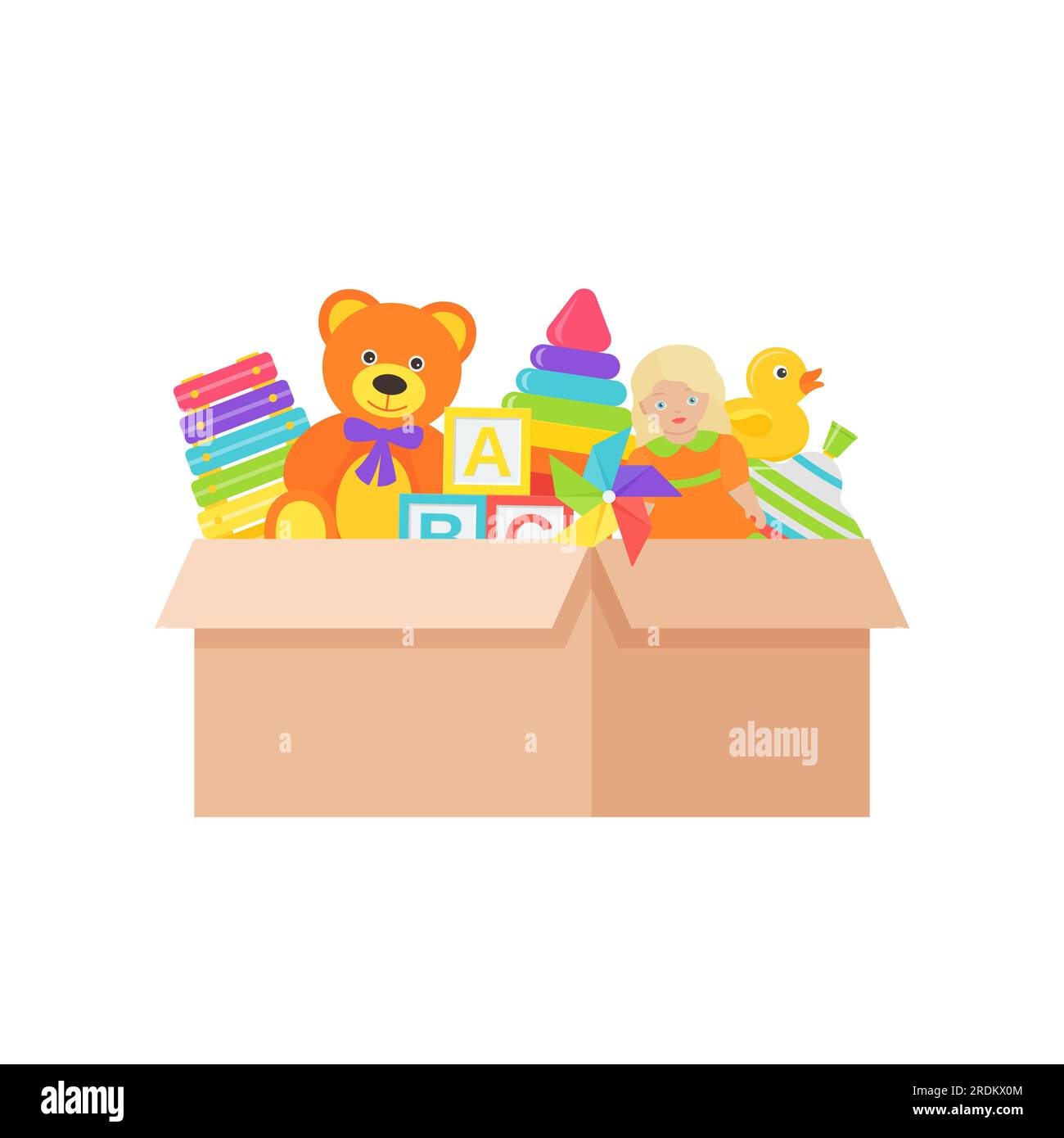 Child toy box open Stock Vector Images - Alamy