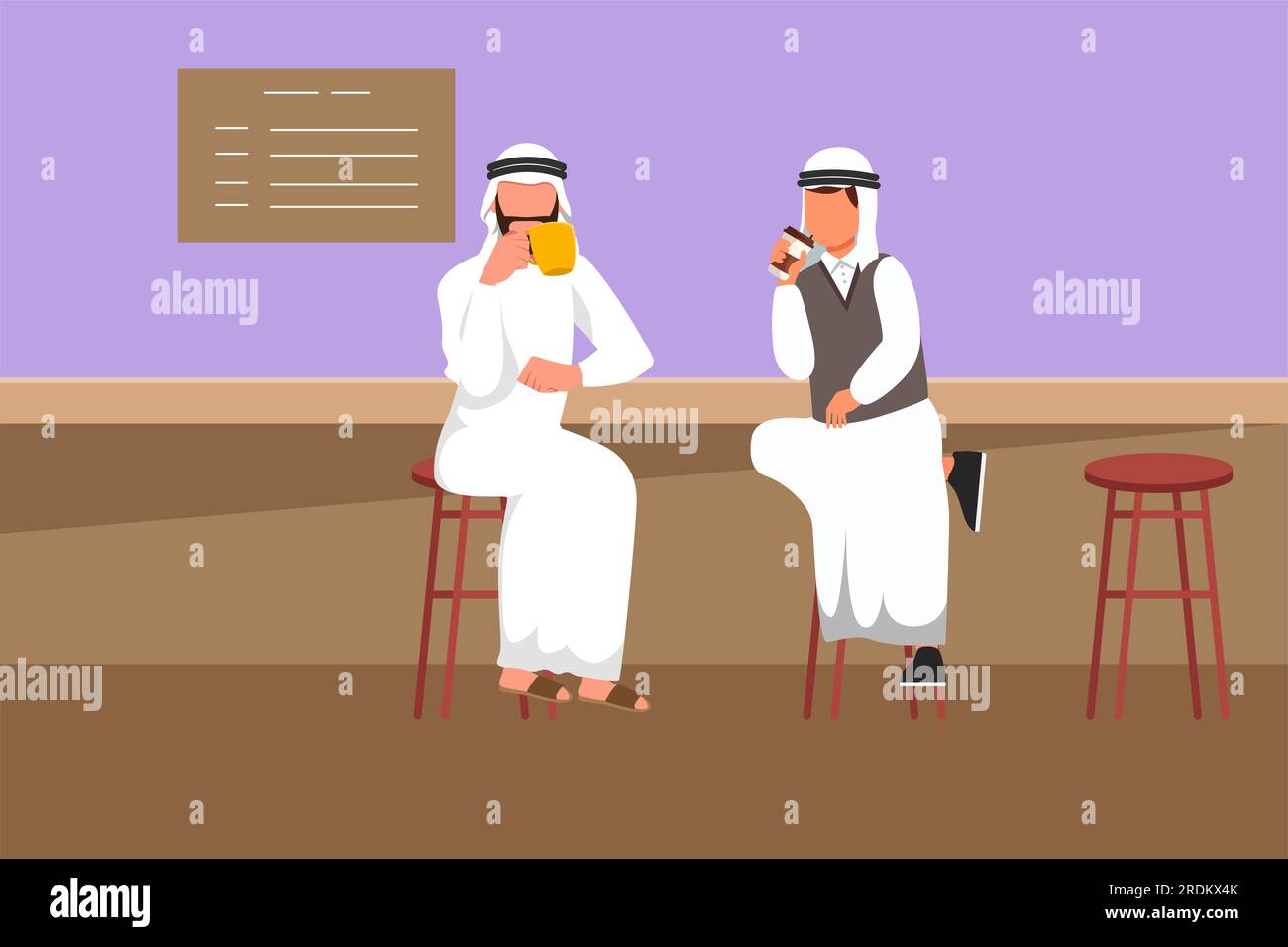 Drinking Coffee With Friends Drawing