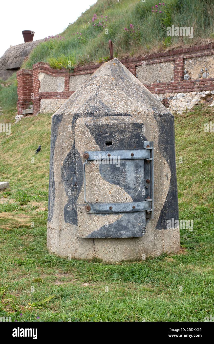 German WWll concrete sentry box, Fécamp Stock Photo - Alamy