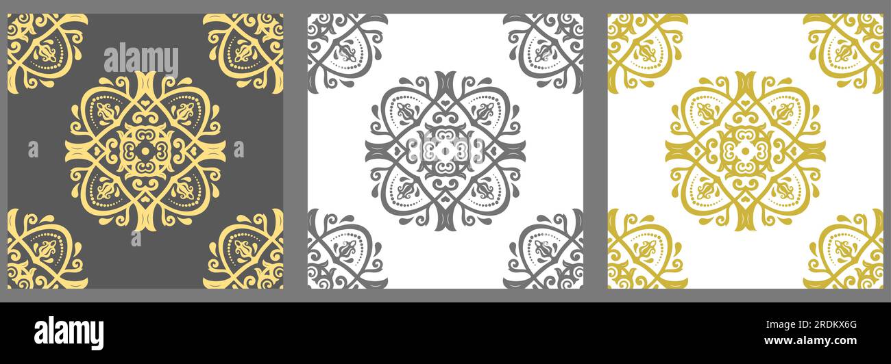 Set of classic seamless vector patterns. Collection of orient ornaments ...