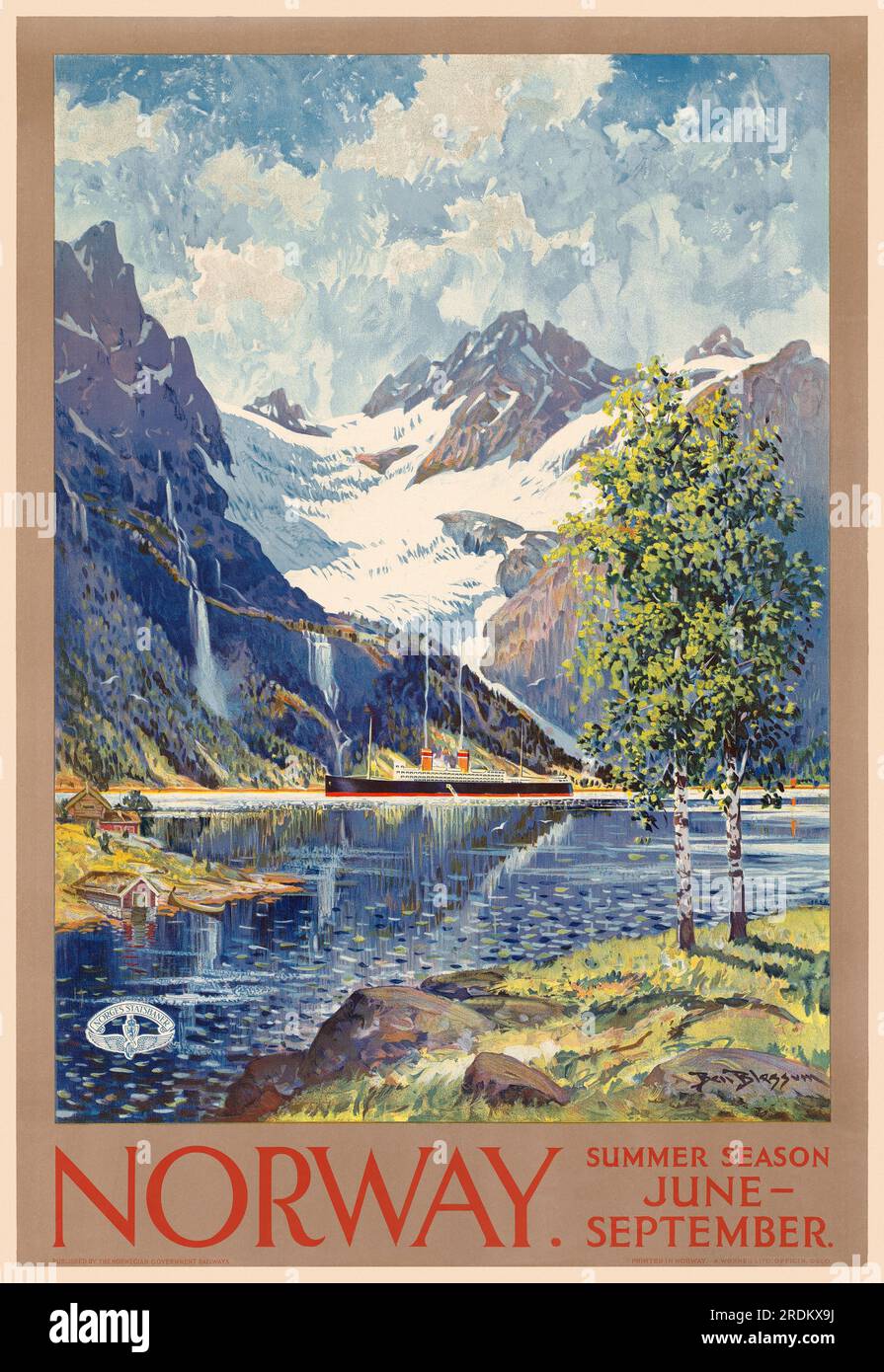 Norway. Summer Season June-September by Benjamin Blessum (1877-1954 ...