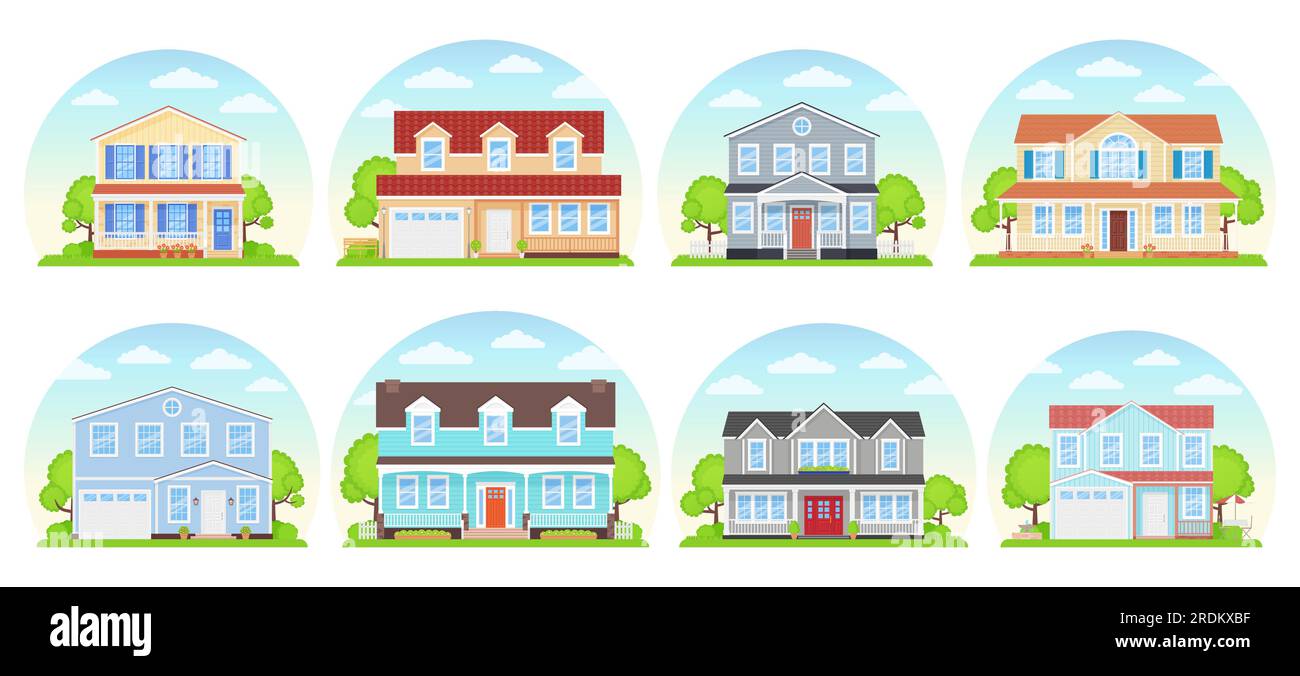 Townhouses architecture Stock Vector Images - Alamy