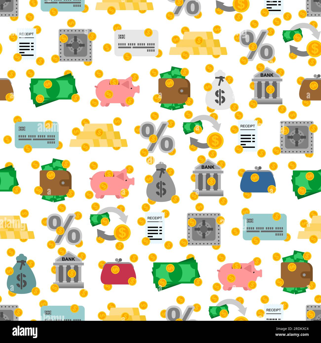 Finance pattern seamless. Sign for banking background Stock Vector ...