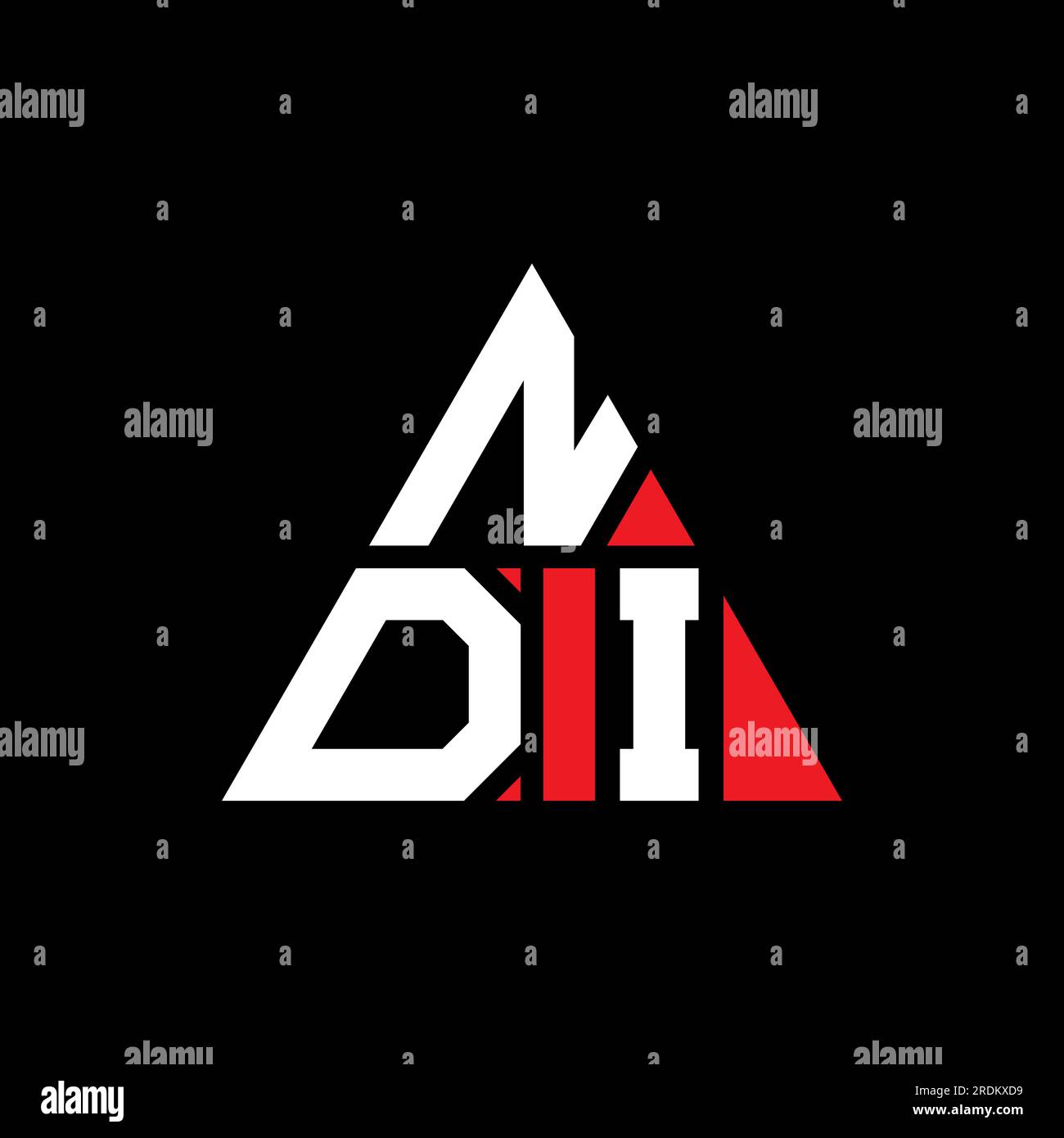 NDI triangle letter logo design with triangle shape. NDI triangle logo ...