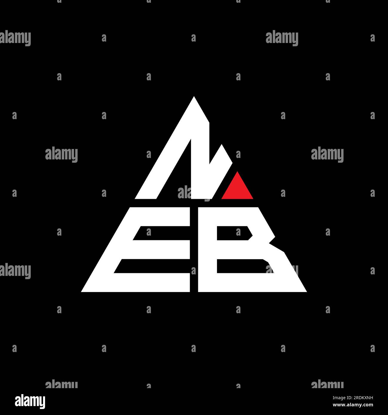 NEB triangle letter logo design with triangle shape. NEB triangle logo ...