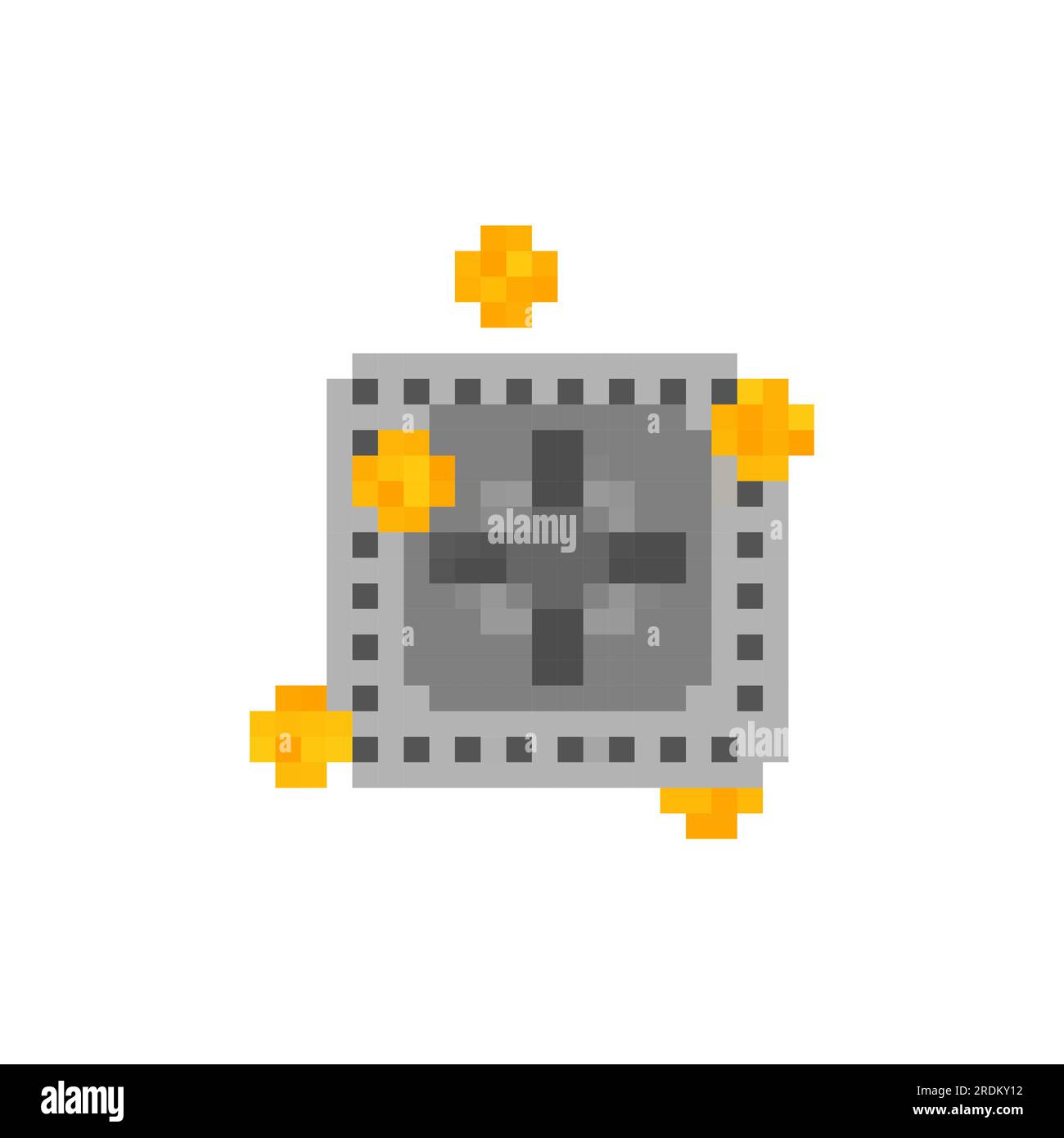 Safe icon pixel art isolated. Finance symbol pixelated. 8 bit Sign for ...