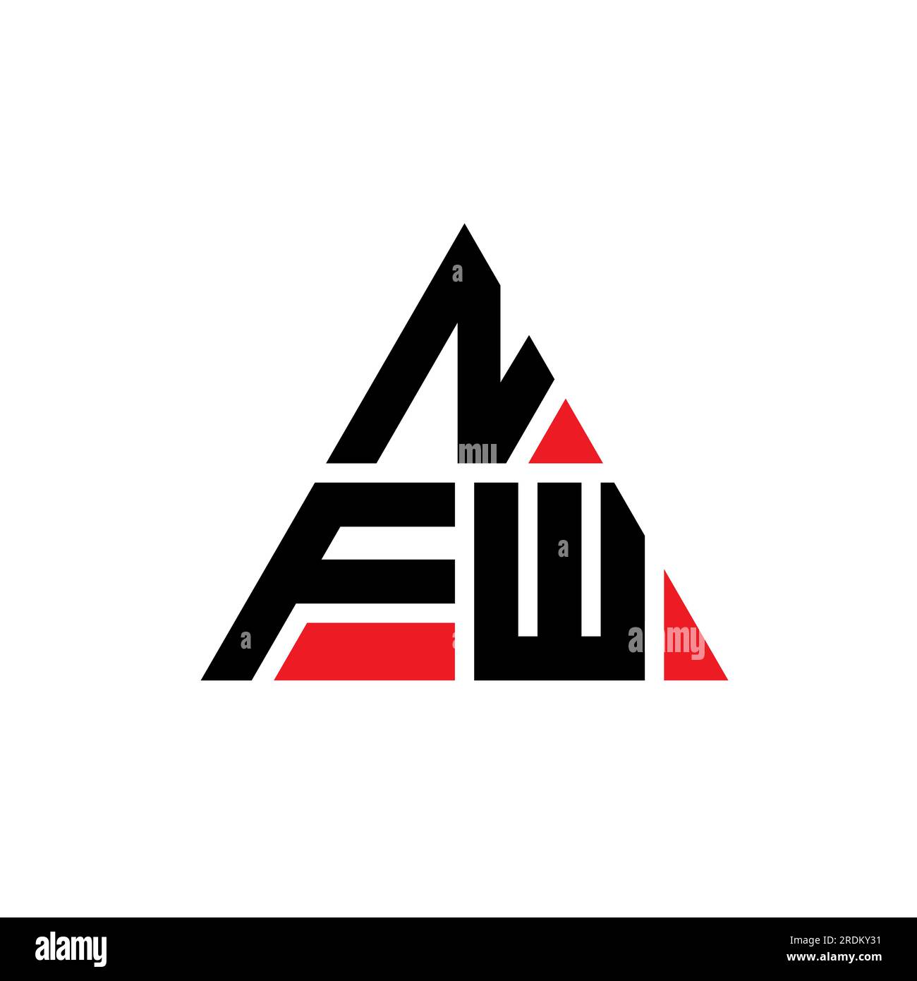 NFW triangle letter logo design with triangle shape. NFW triangle logo ...