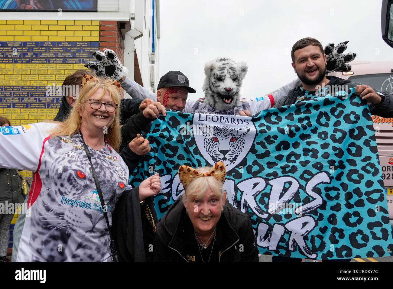 Leigh Leopards fans arrive at the stadium before the Betfred Challenge ...