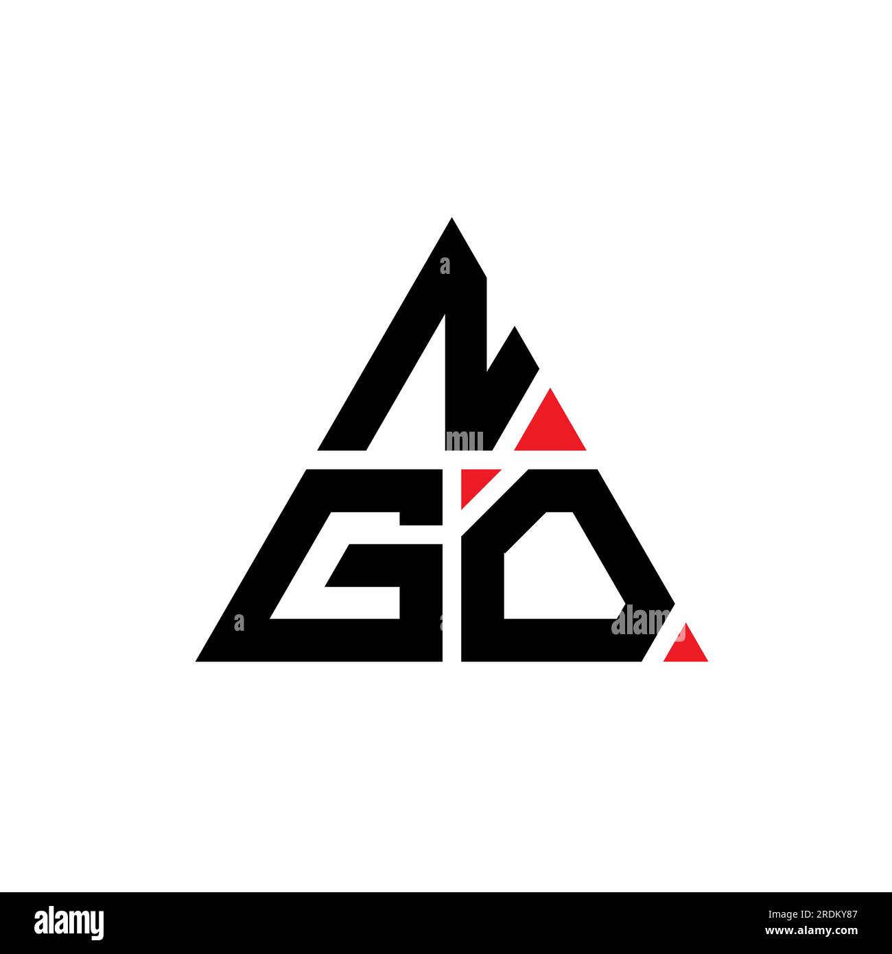 NGO triangle letter logo design with triangle shape. NGO triangle logo ...