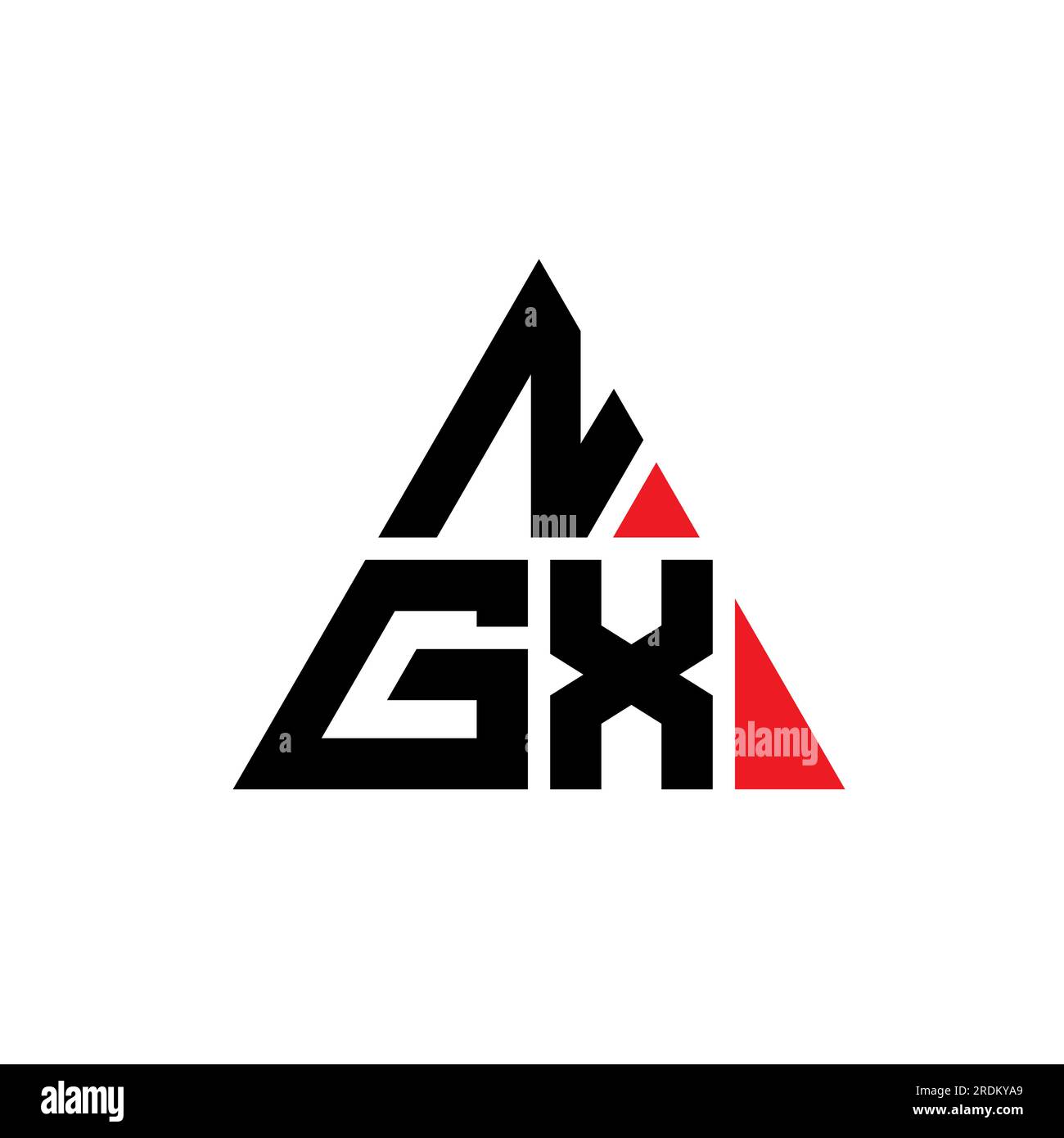NGX triangle letter logo design with triangle shape. NGX triangle logo ...