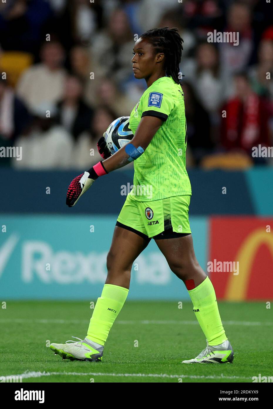 Haiti goalkeeper Kerly Theus during the FIFA Women's World Cup 2023 ...