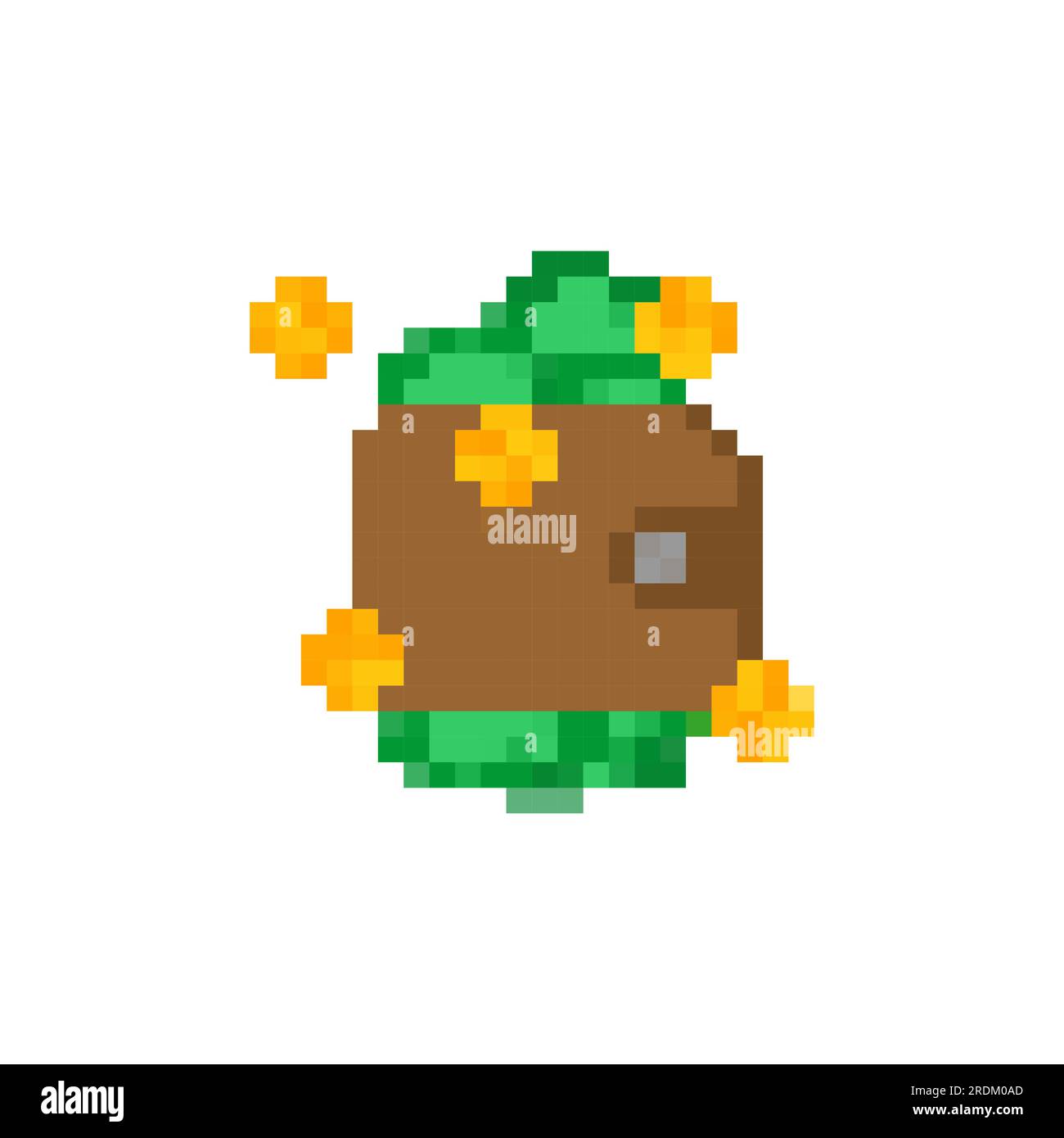 Wallet icon pixel art isolated. Finance symbol pixelated. 8 bit Sign ...