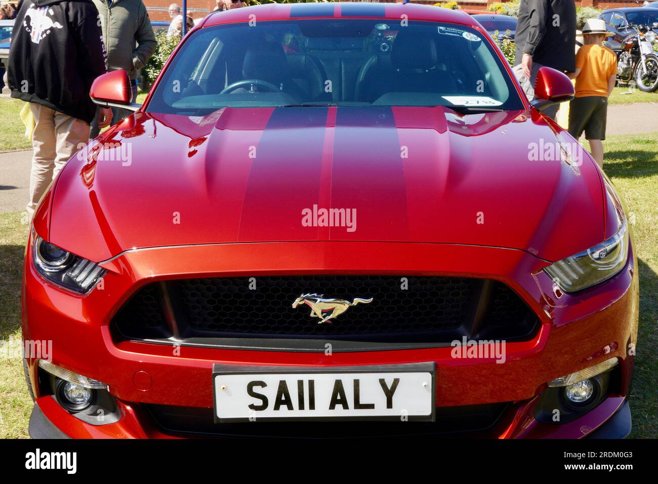 Barry Island, Vale of Glam, Wales - June 11 2023: A sleek red Ford ...