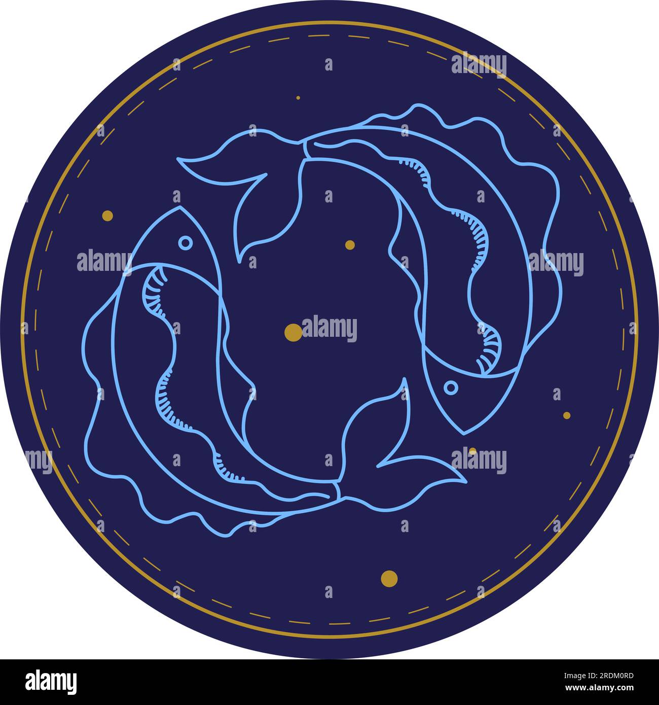 Pisces astrological sign, twelve horoscope symbol Stock Vector Image ...