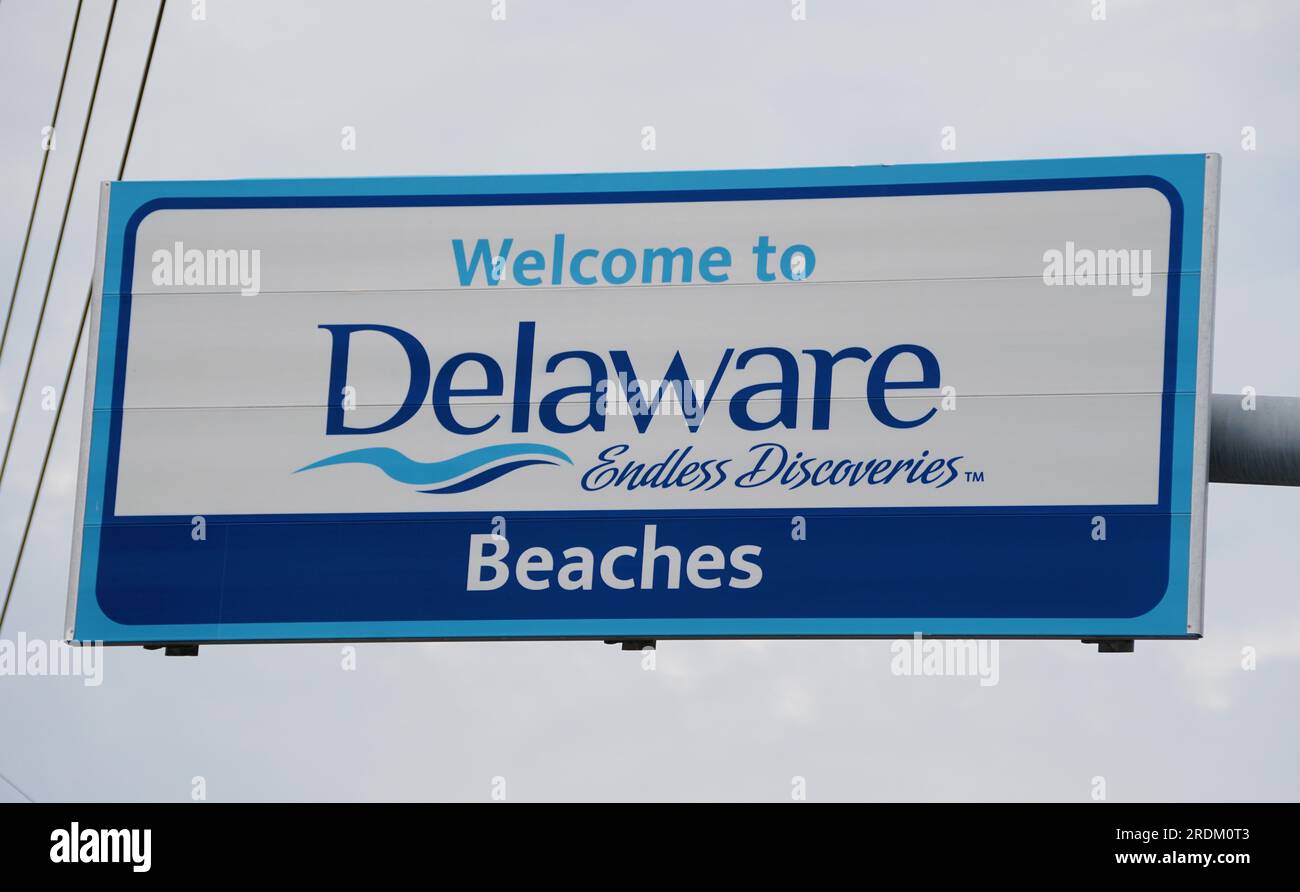 Welcome to delaware sign hi-res stock photography and images - Alamy
