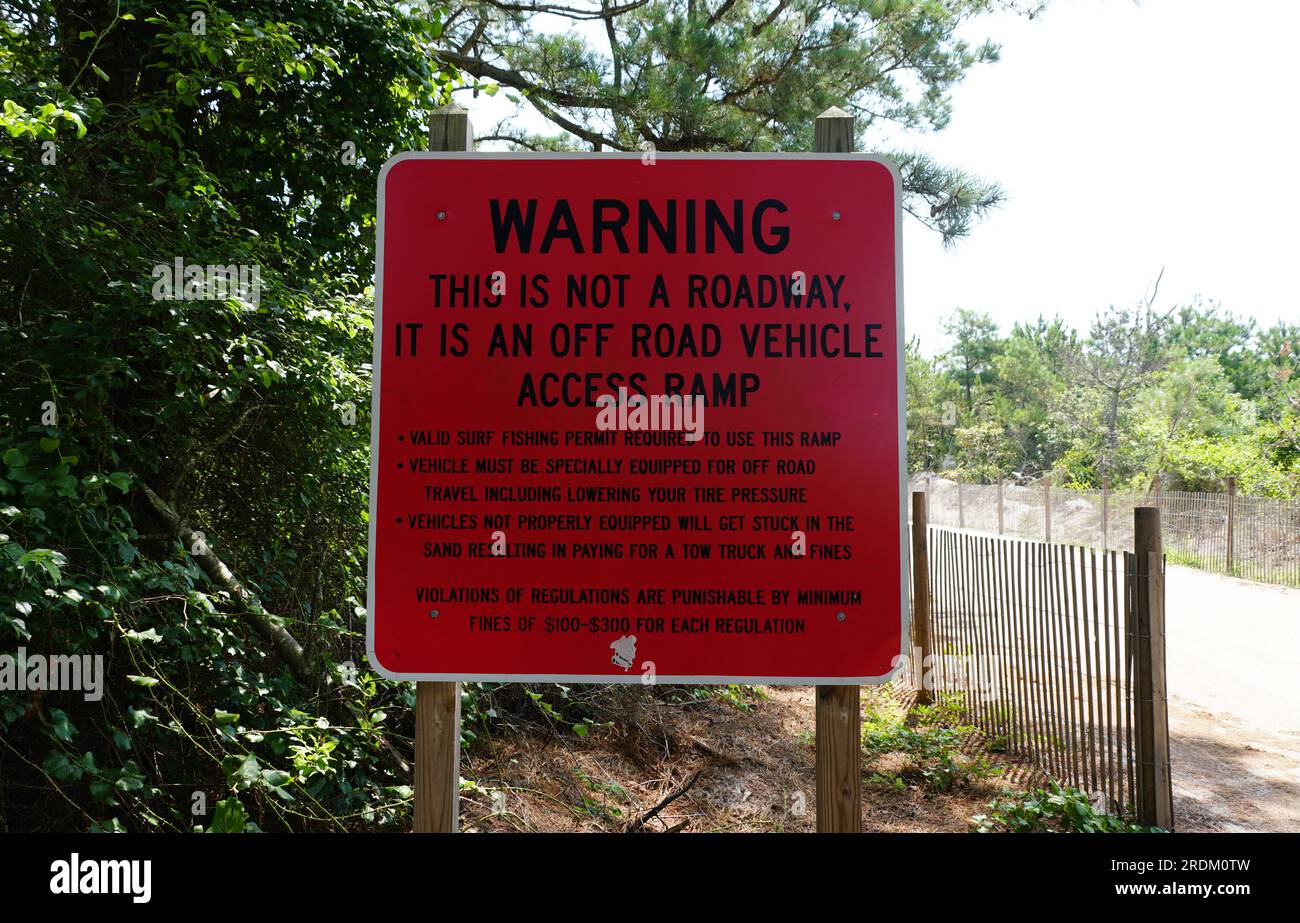 Fenwick Island, Delaware, U.S.A - July 8, 2023 - The warning sign to ...