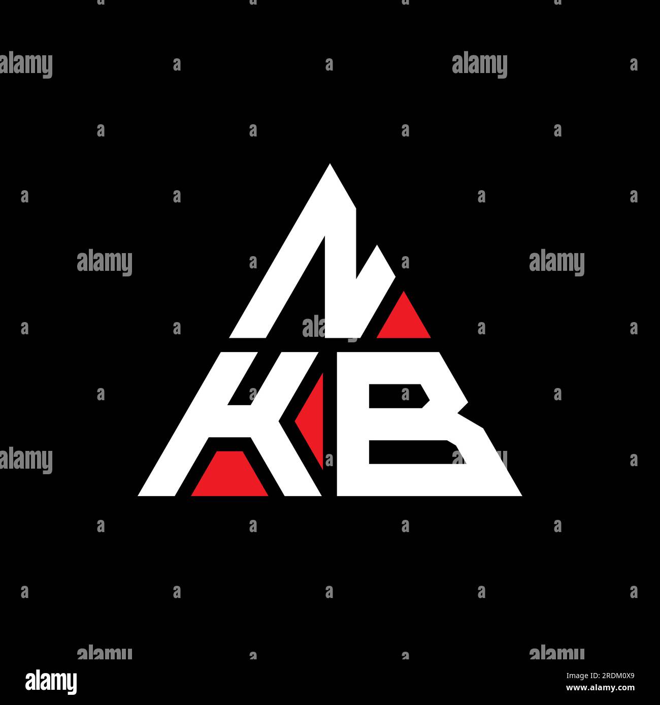 NKB triangle letter logo design with triangle shape. NKB triangle logo ...