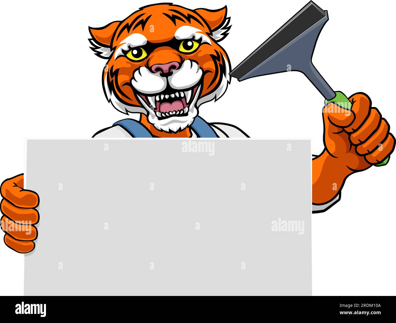 Window Cleaner Tiger Car Wash Cleaning Mascot Stock Vector Image & Art - Alamy