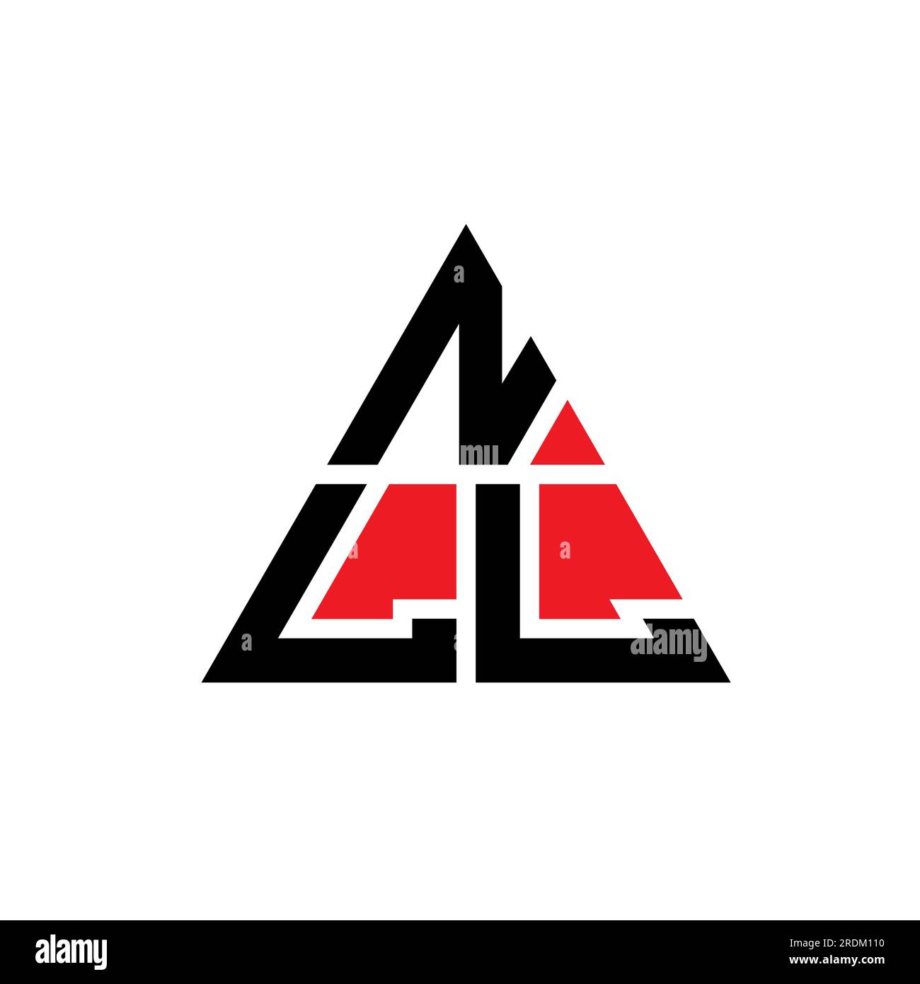 NLL triangle letter logo design with triangle shape. NLL triangle logo design monogram. NLL ...