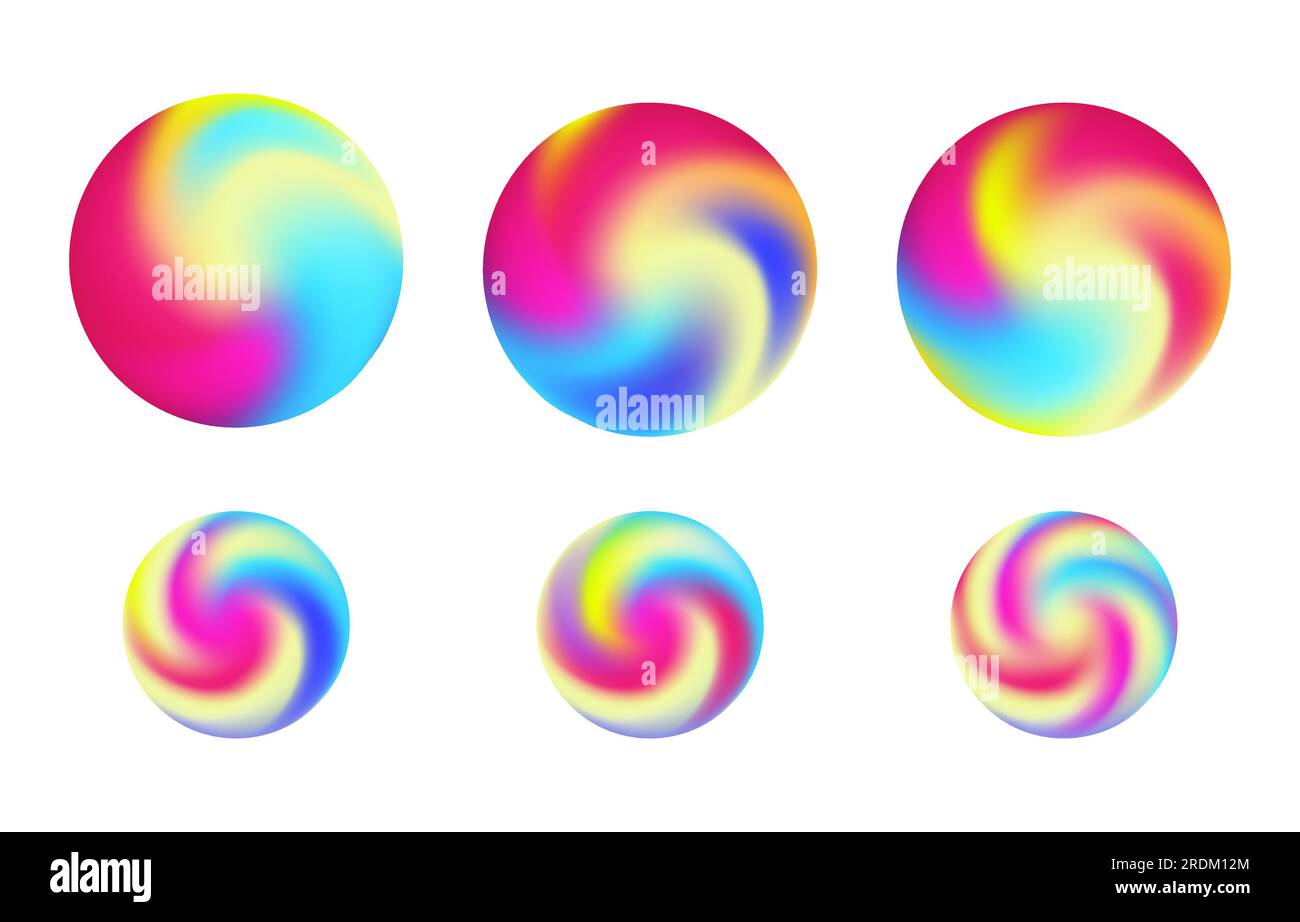 Multicolored Vector Circles Balls For Various Backgrounds Multicolor
