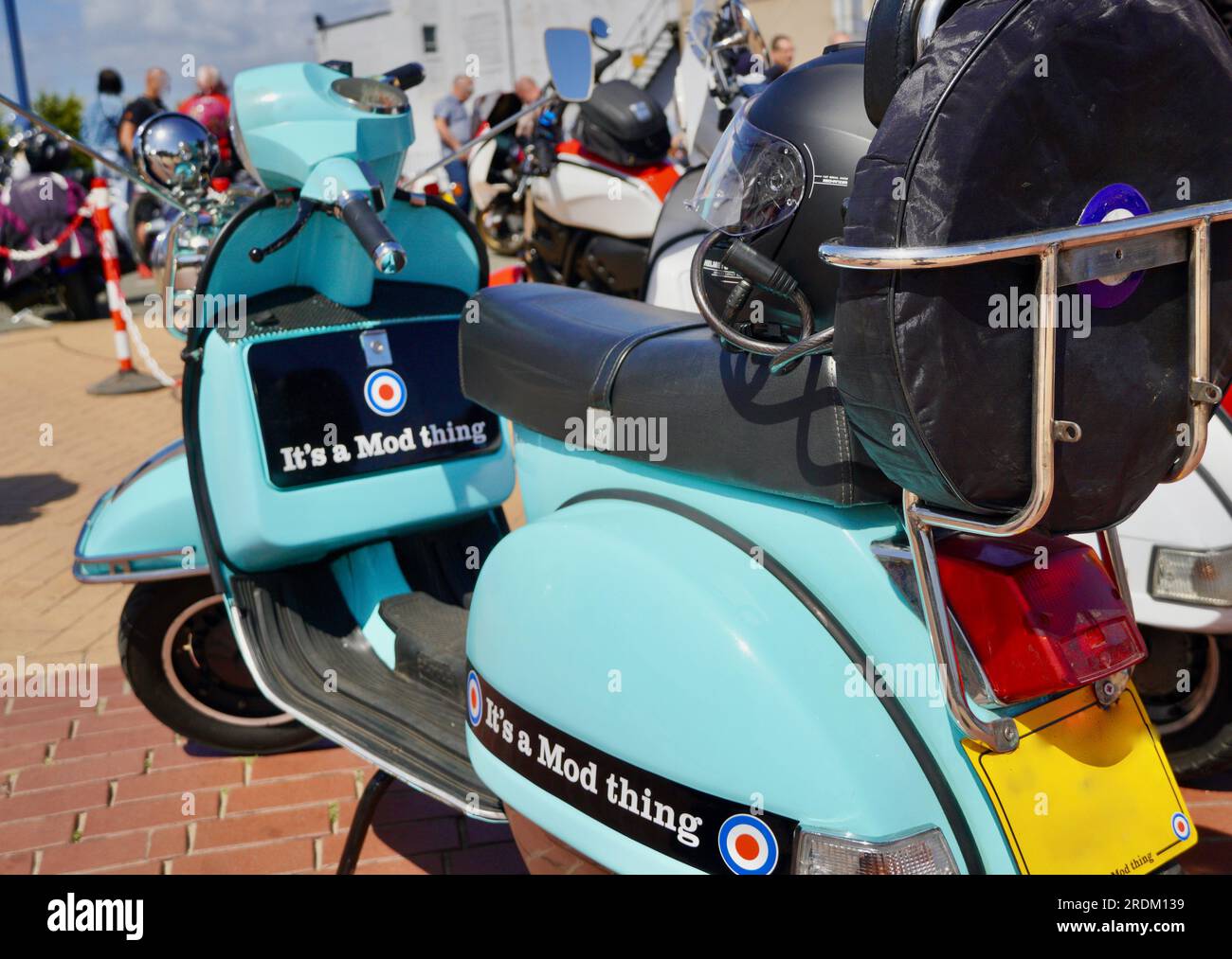 Close up of a vintage mods scooter - iconic image of the the 60s and ...