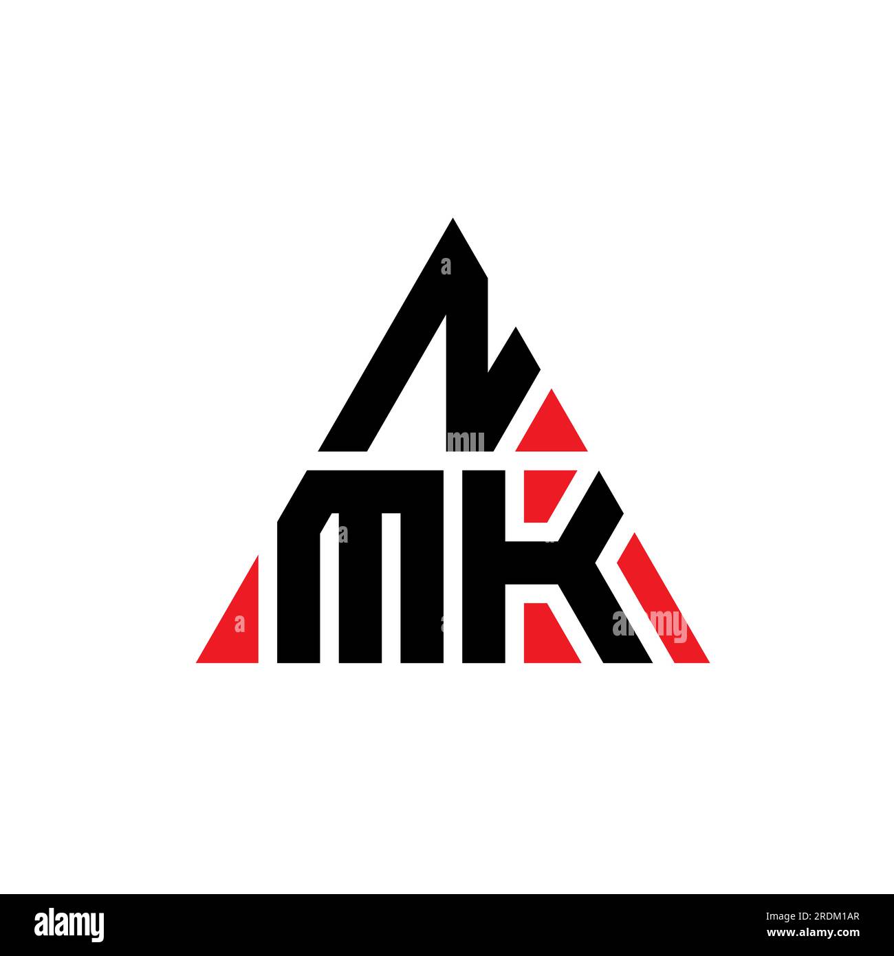 NMK triangle letter logo design with triangle shape. NMK triangle logo ...