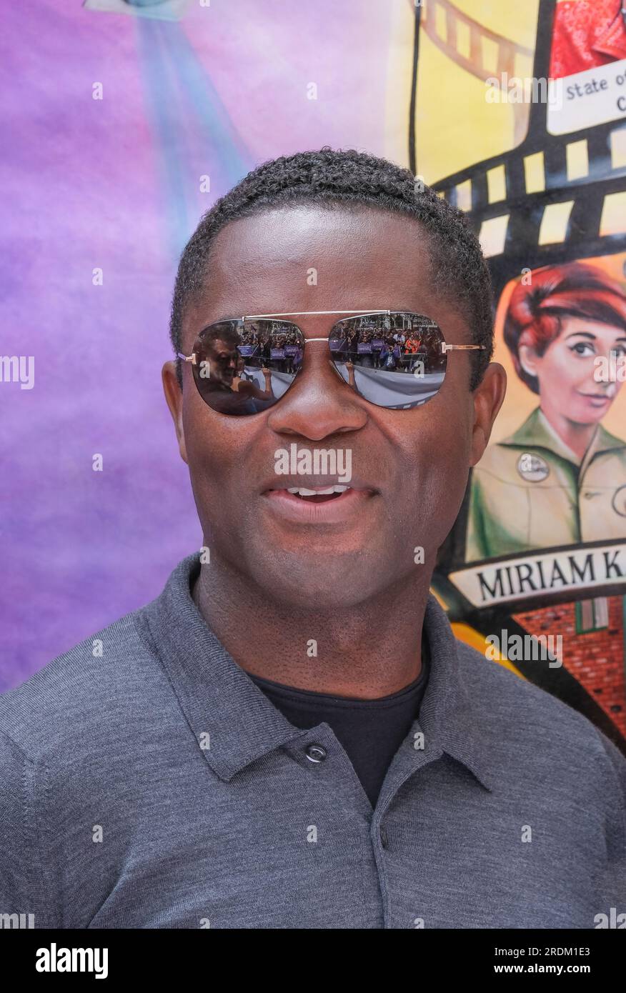 Actor David Oyelowo at the Equity Union rally, London, standing in ...