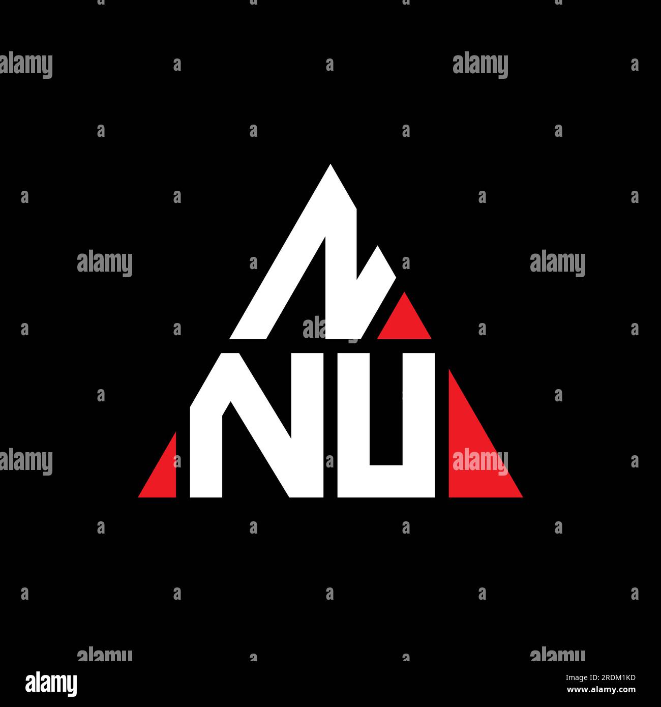 NNU triangle letter logo design with triangle shape. NNU triangle logo ...