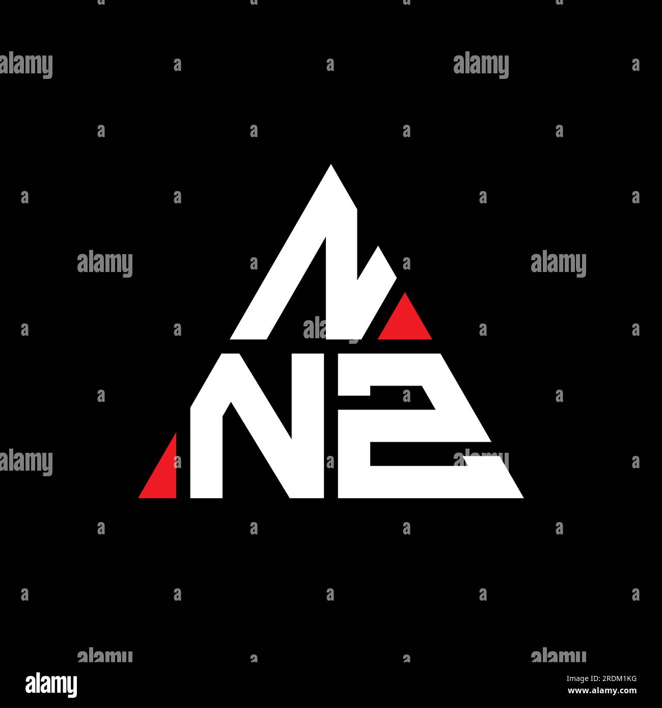 NNZ triangle letter logo design with triangle shape. NNZ triangle logo ...