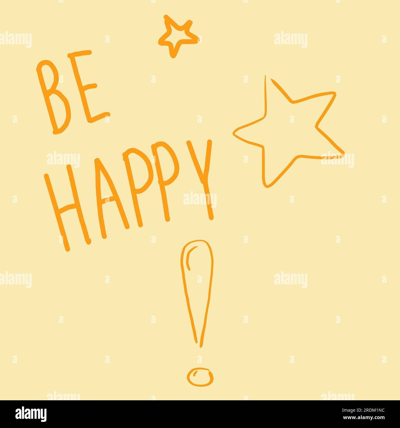 Bubble tea. Be happy card. Funny lettering with yellow stars and ...