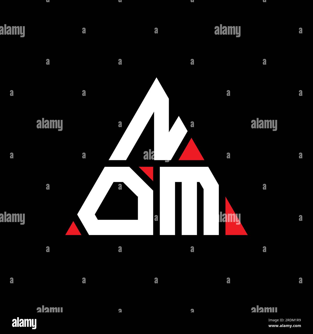 NOM triangle letter logo design with triangle shape. NOM triangle logo ...