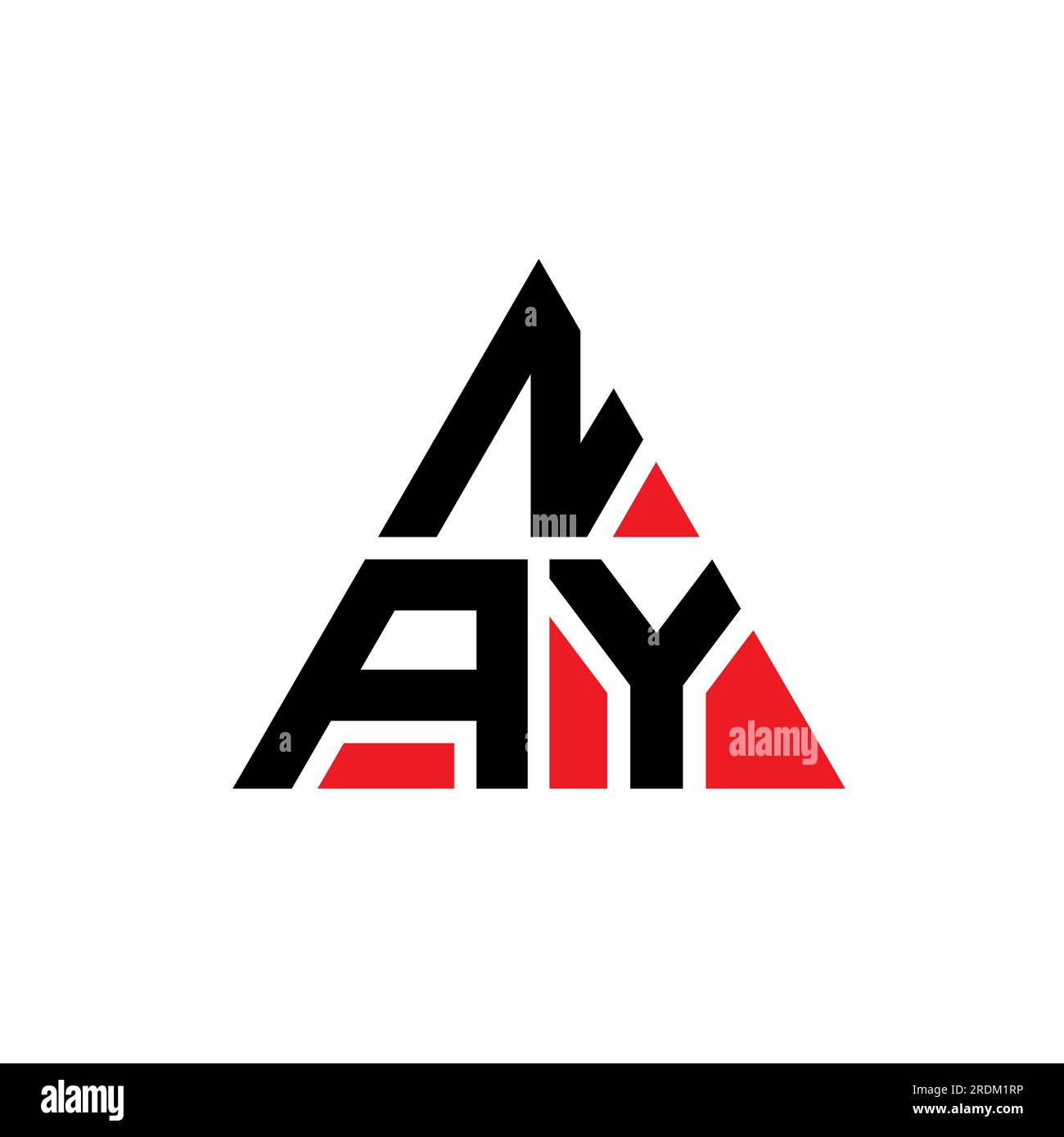 NAY triangle letter logo design with triangle shape. NAY triangle logo ...